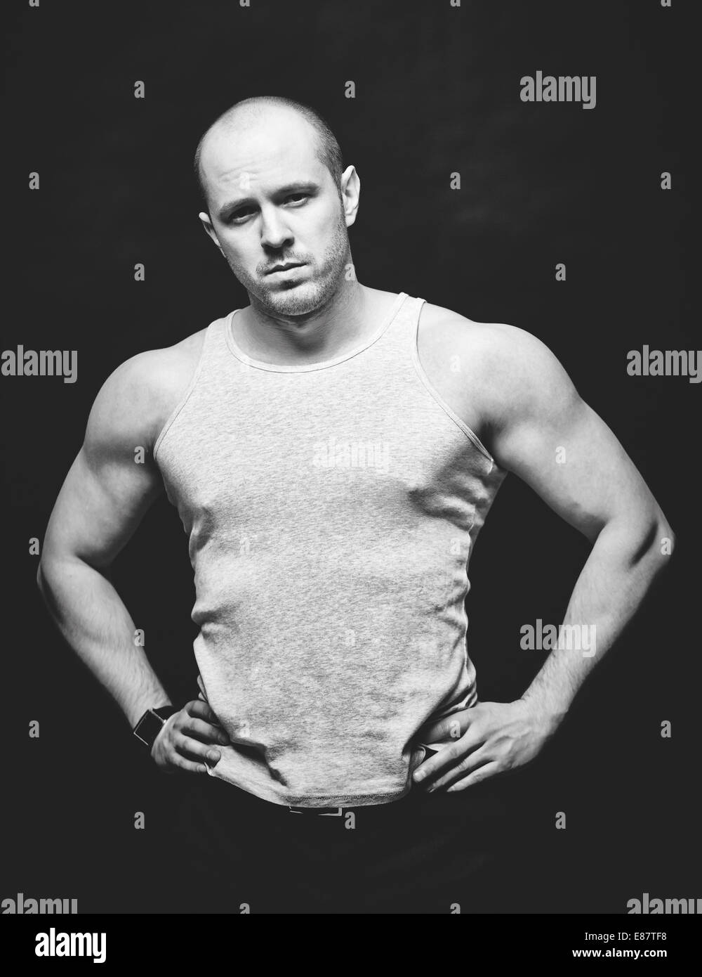 Vest man Black and White Stock Photos & Images - Alamy