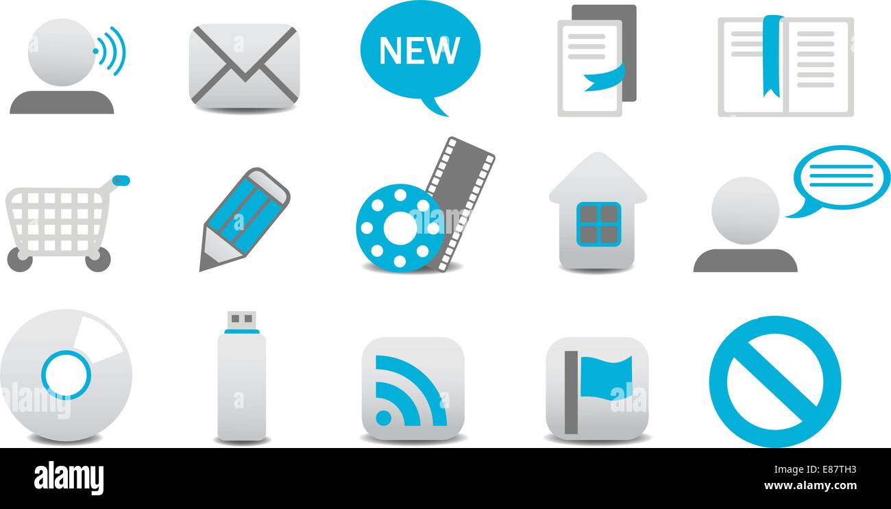 Vector illustration different professional icons hi-res stock ...