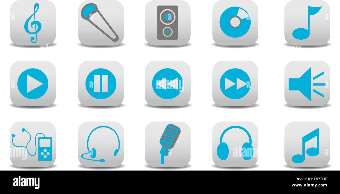 Vector illustration of music/audio icons.You can use it for your ...