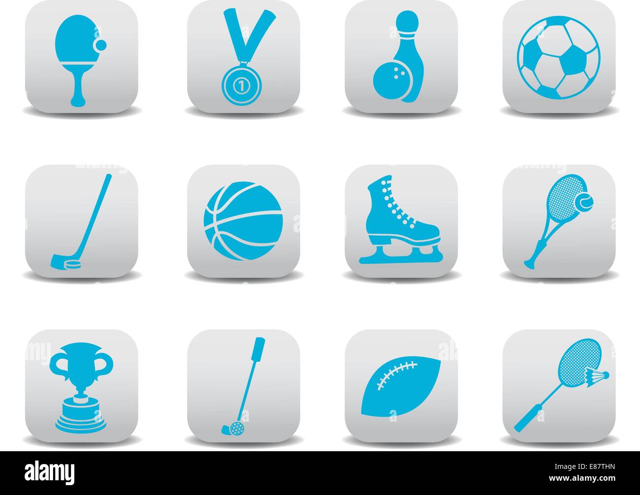 Vector illustration of icon set or design elements relating to sports ...