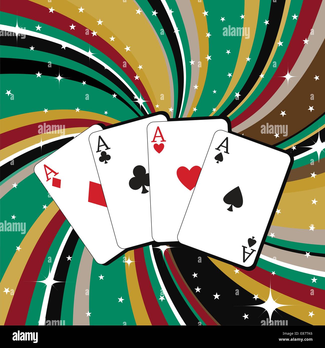Vector illustration of gambling cards set on the beautifull background ...