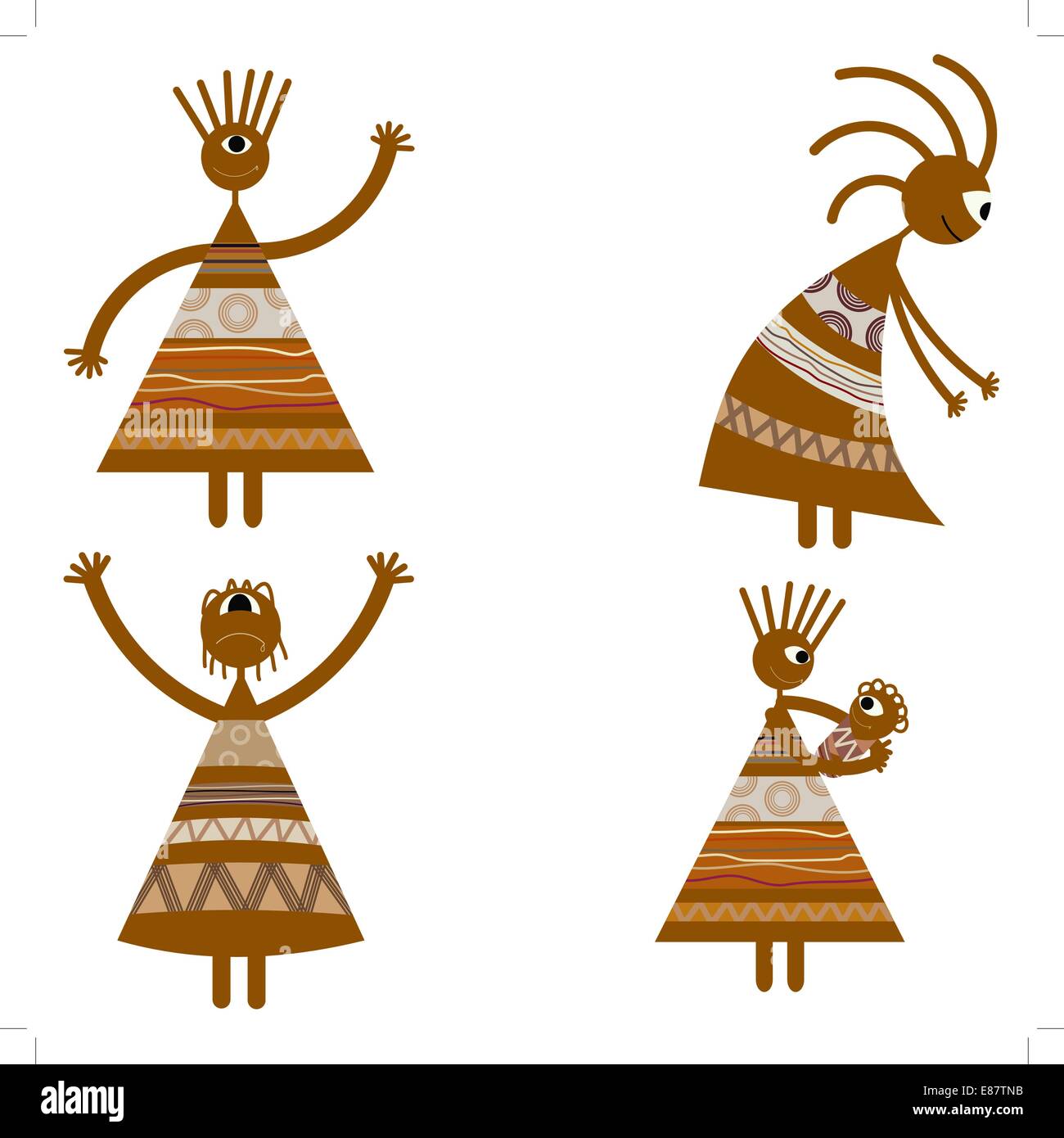 African Tribal Women Stock Vector Images Alamy