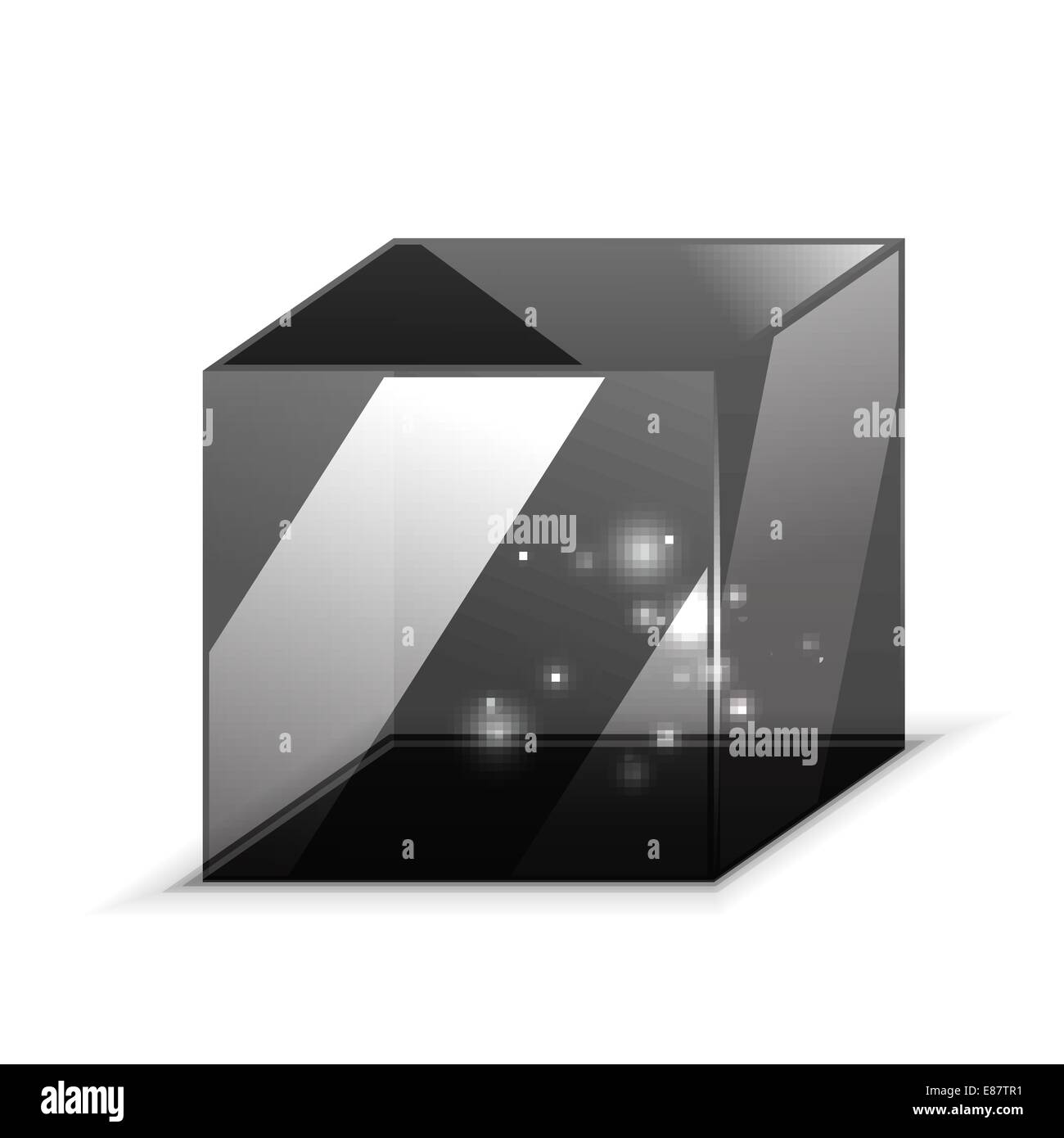 Vector 3d glass cube isolated on white Stock Vector Image & Art - Alamy