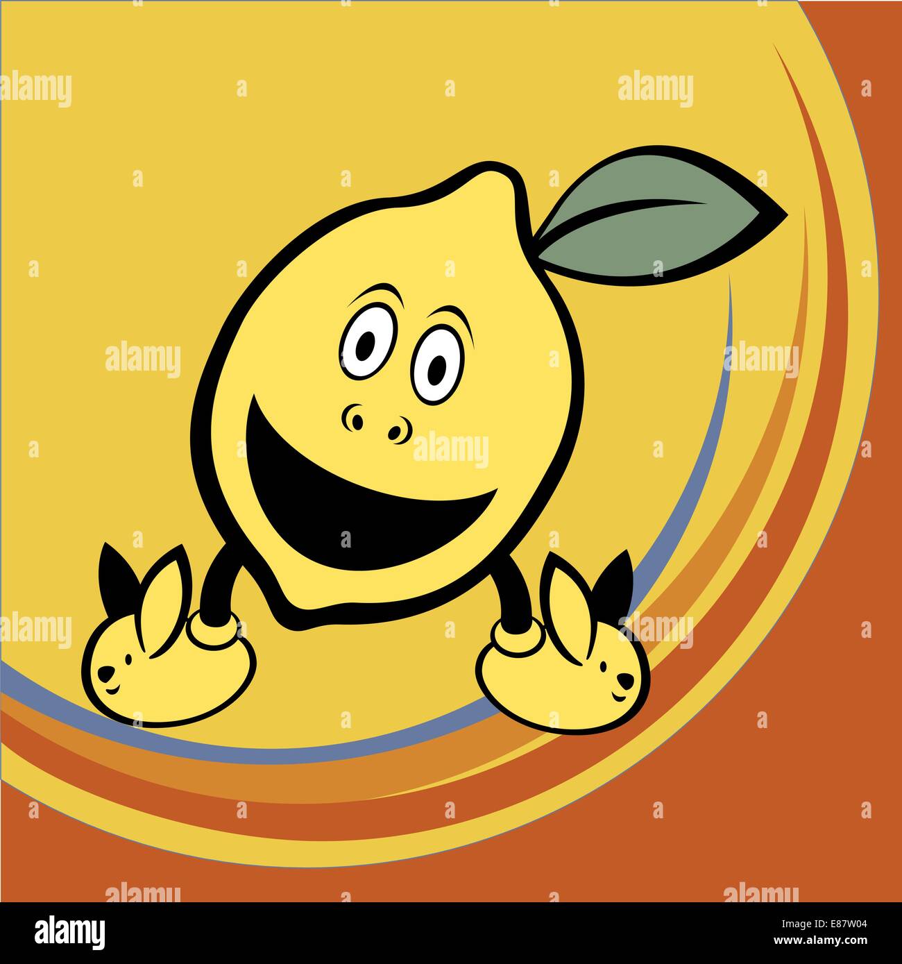 Retro lemon cartoon hi-res stock photography and images - Alamy