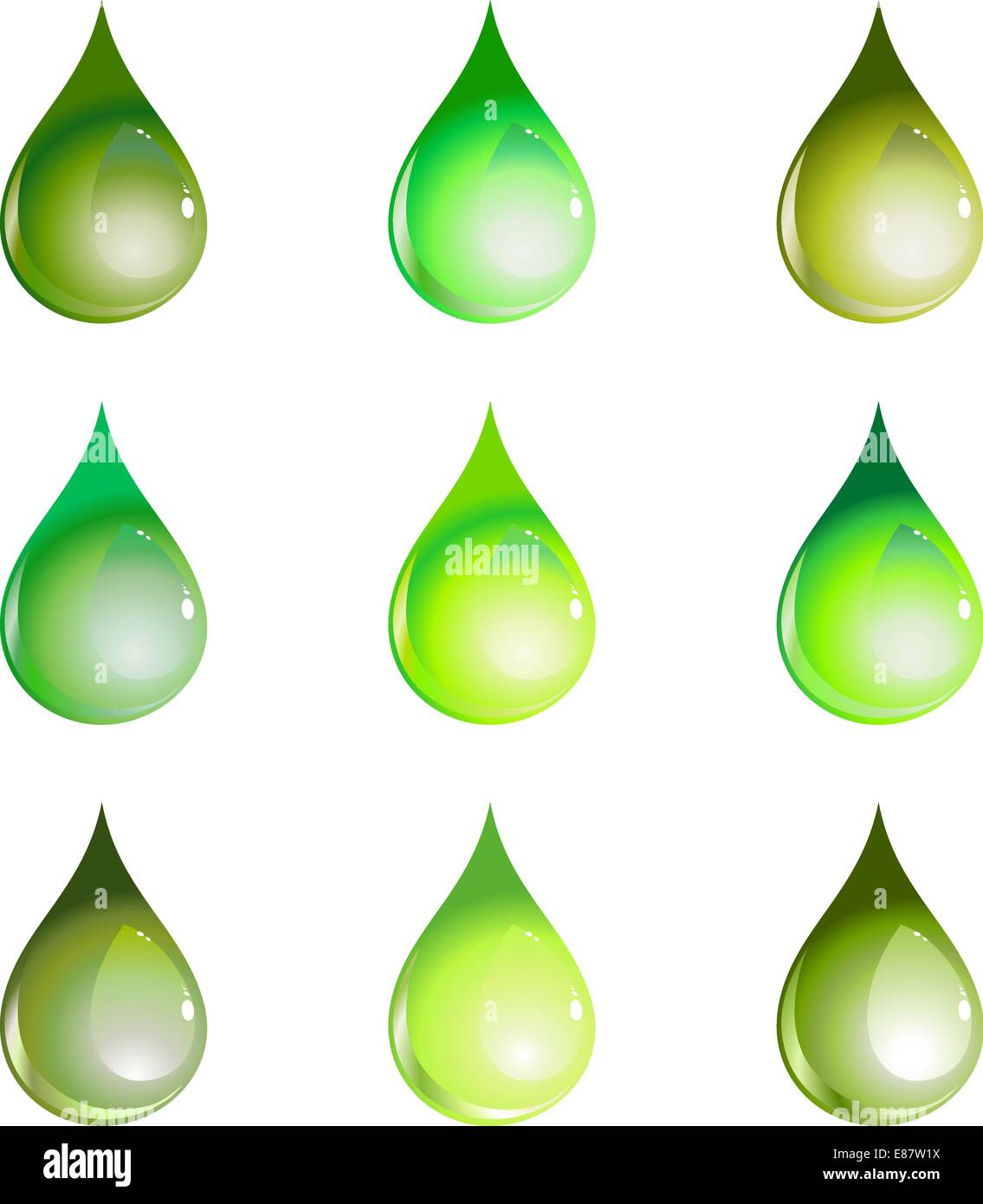 Vector illustration of the beautiful decoration water drops set Stock ...