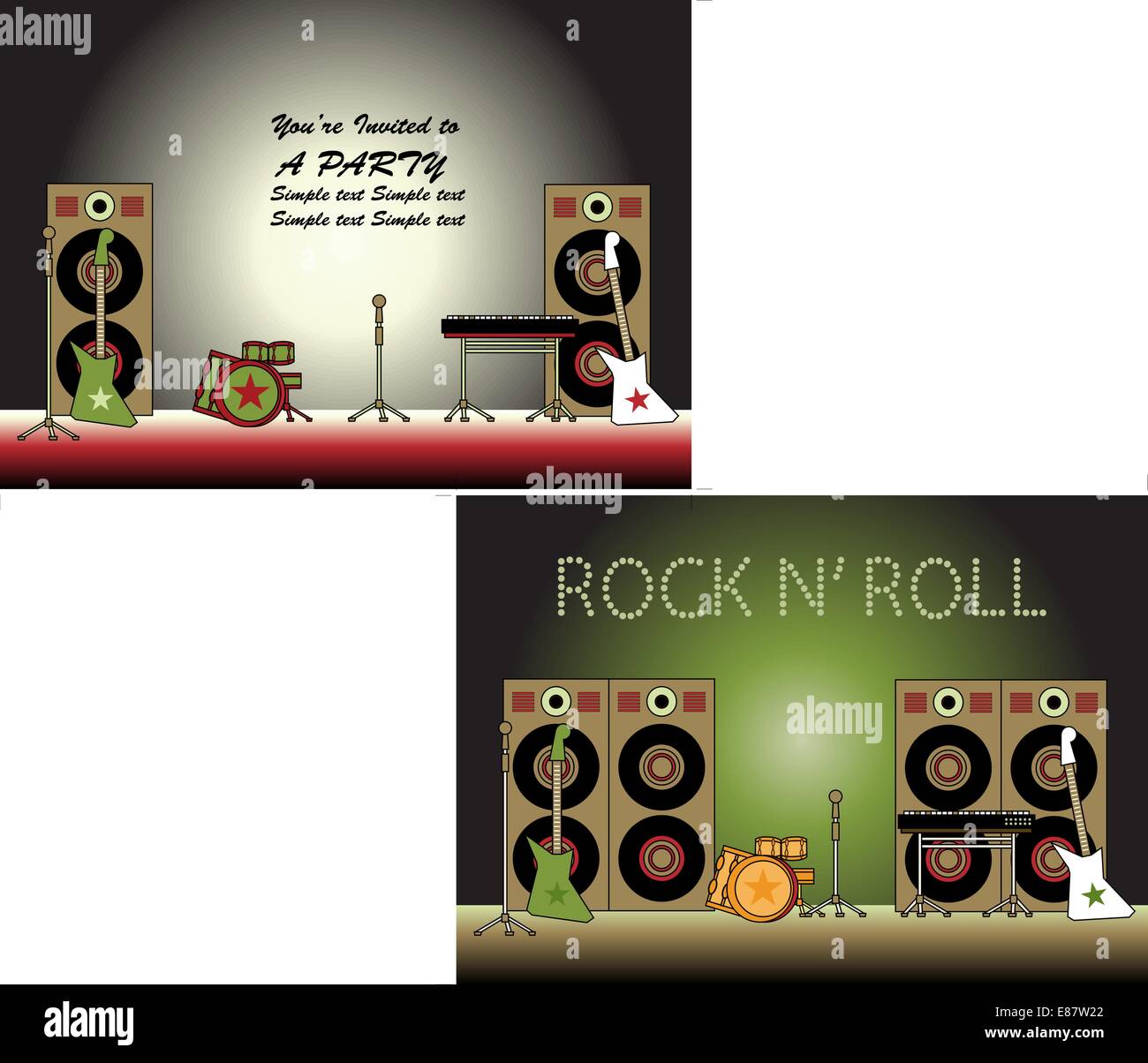 Electric keyboard stage performance Stock Vector Images - Alamy