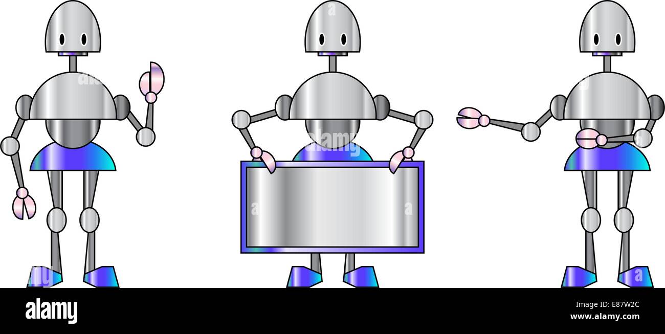 Robots posing Stock Vector Images - Alamy