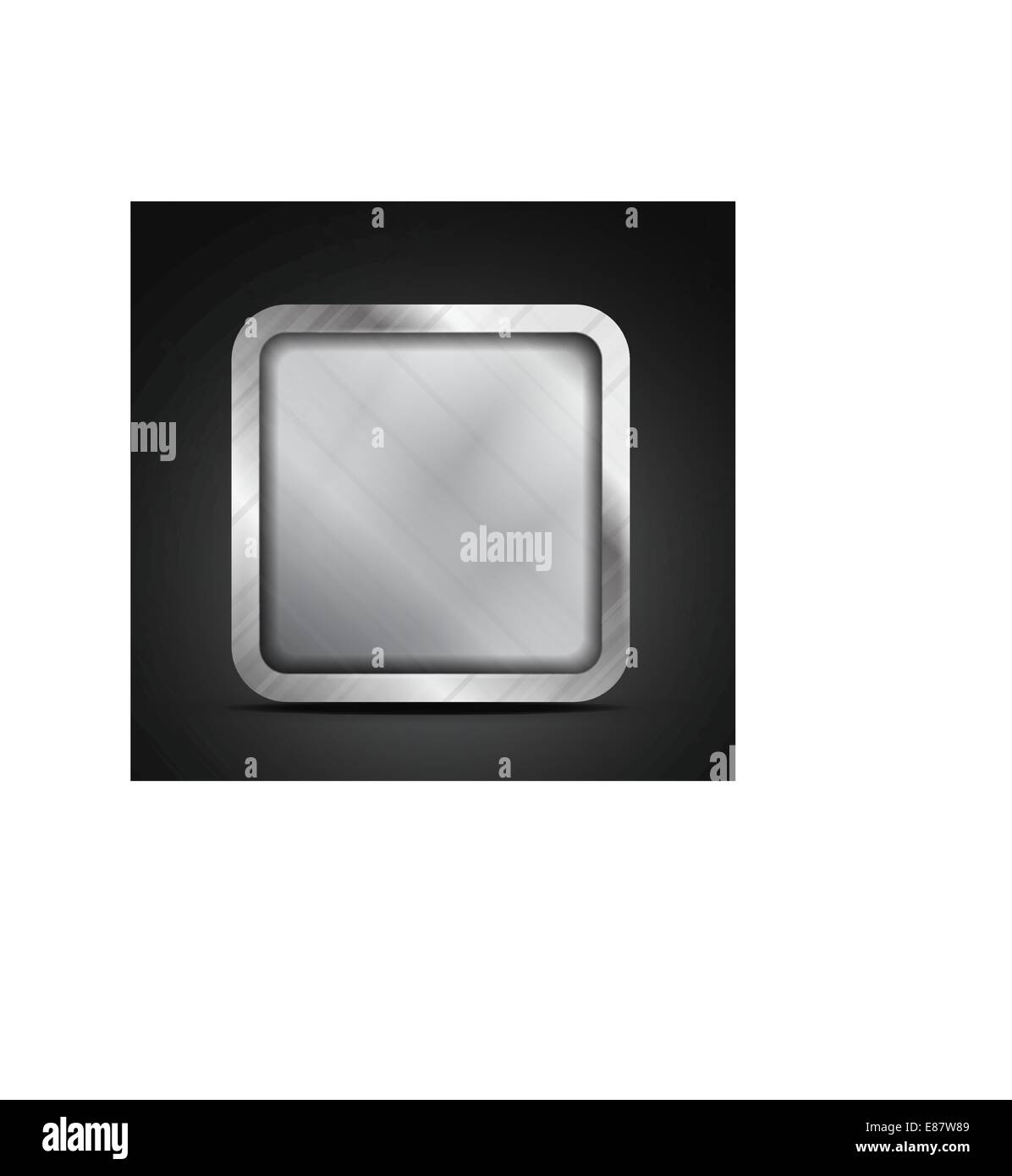 Mobile app icon - empty metallic texture box Stock Vector Image & Art ...