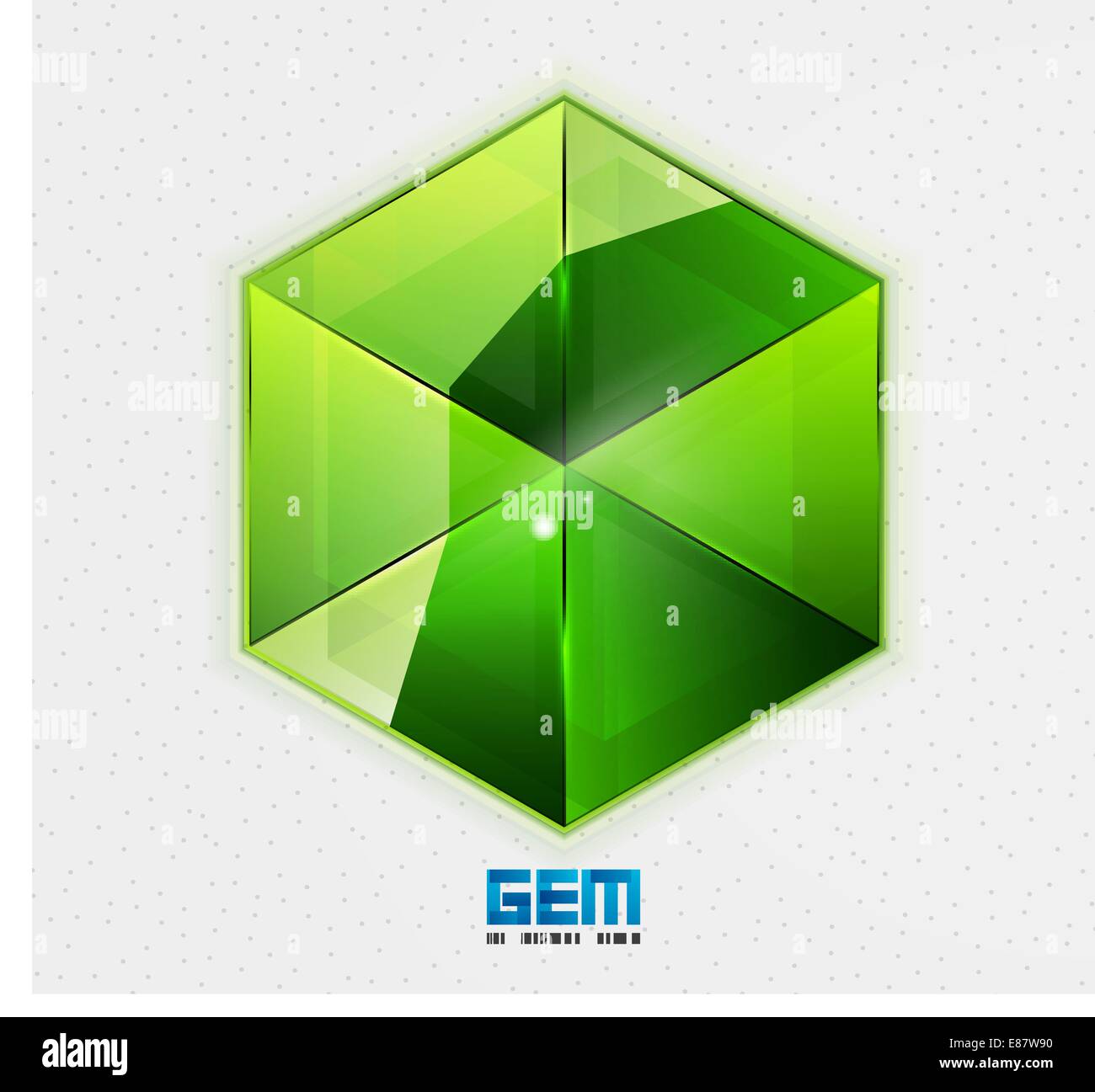 Green gem design template Stock Vector Image & Art - Alamy