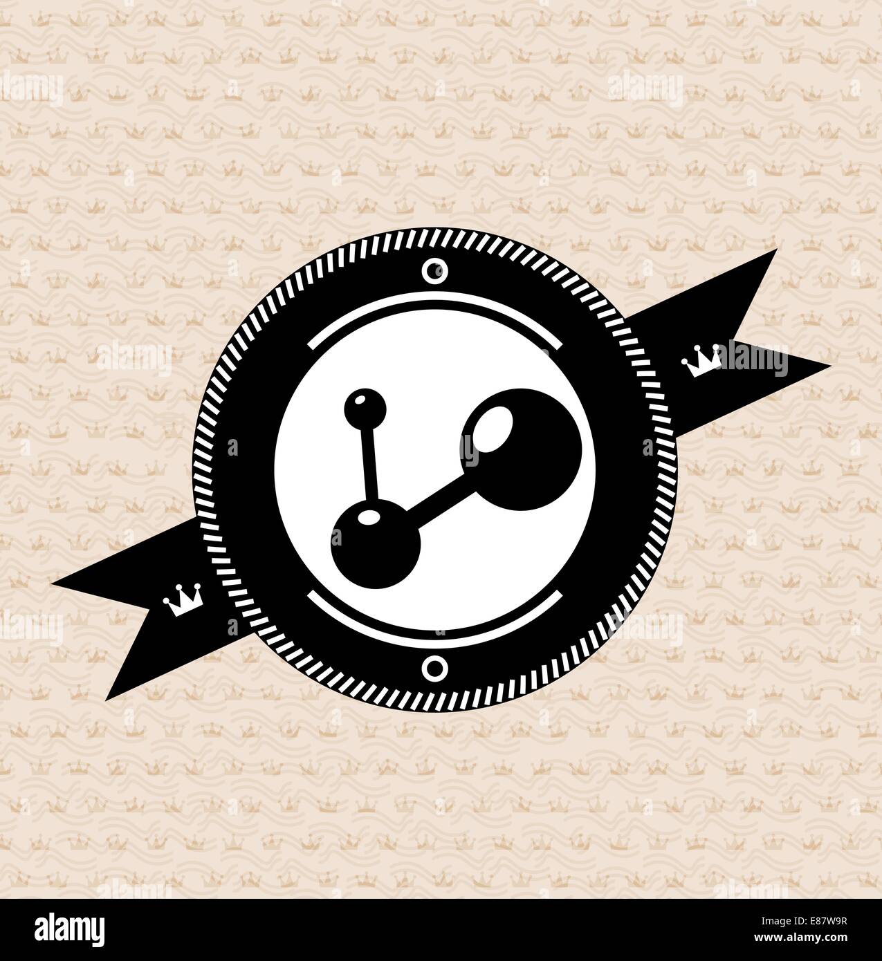 Vintage retro label : social connections icon Stock Vector Image & Art ...