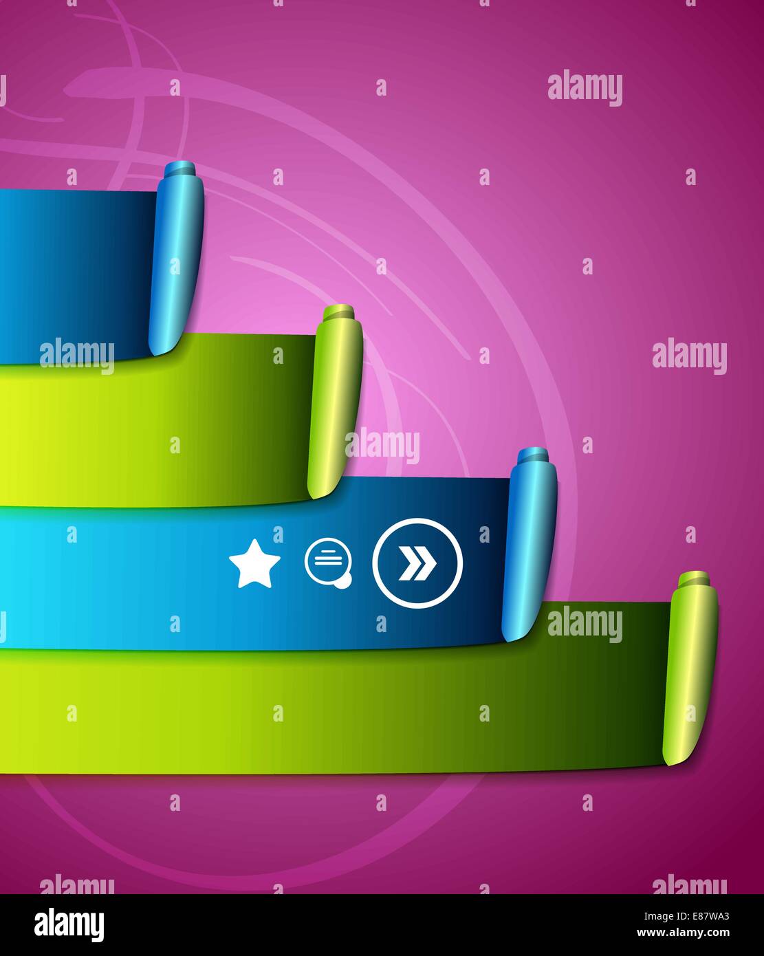 Colorful scroll ribbons infographic design Stock Vector Image & Art - Alamy