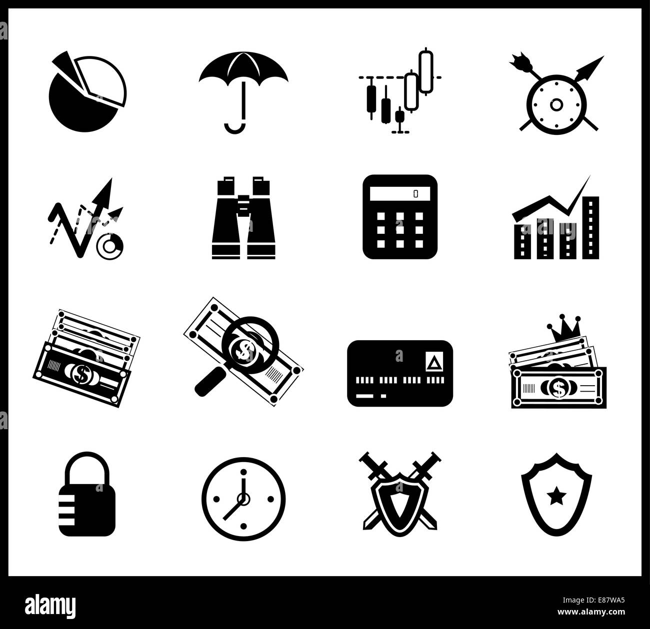 Finance protection icon set Stock Vector Image & Art - Alamy