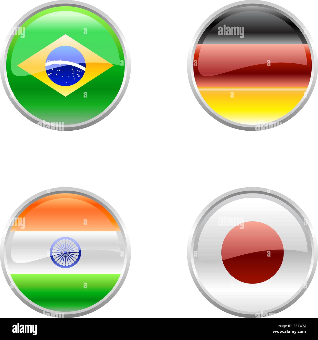 National flags world round set hi-res stock photography and images - Alamy