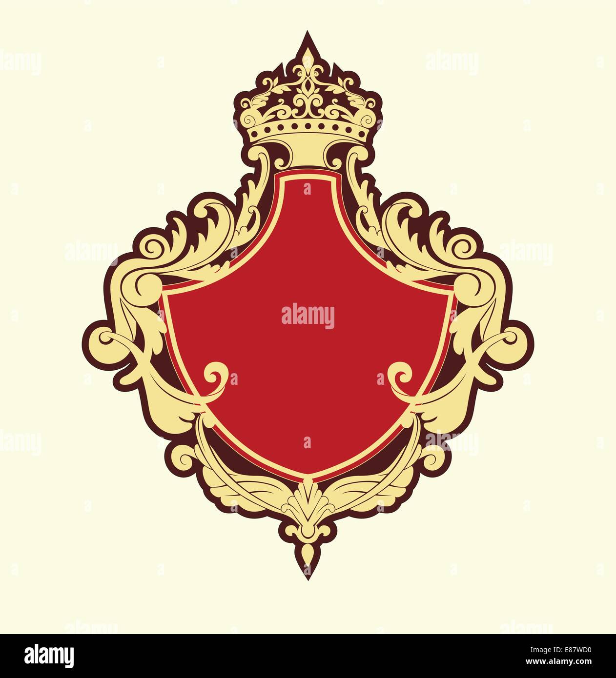 Shield Floral Vector