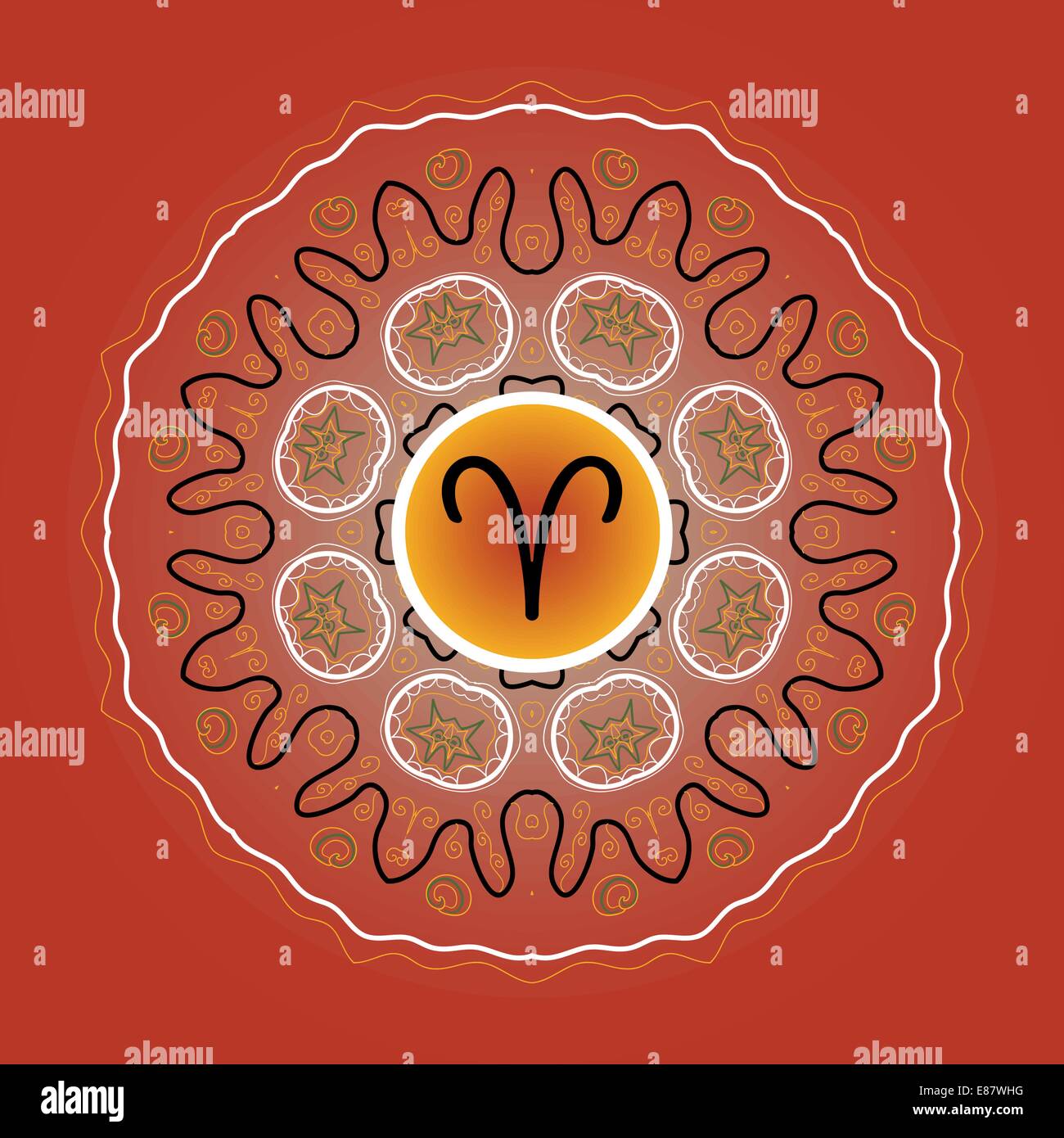 zodiac sign The Ram (aries) brown Stock Vector Image & Art - Alamy