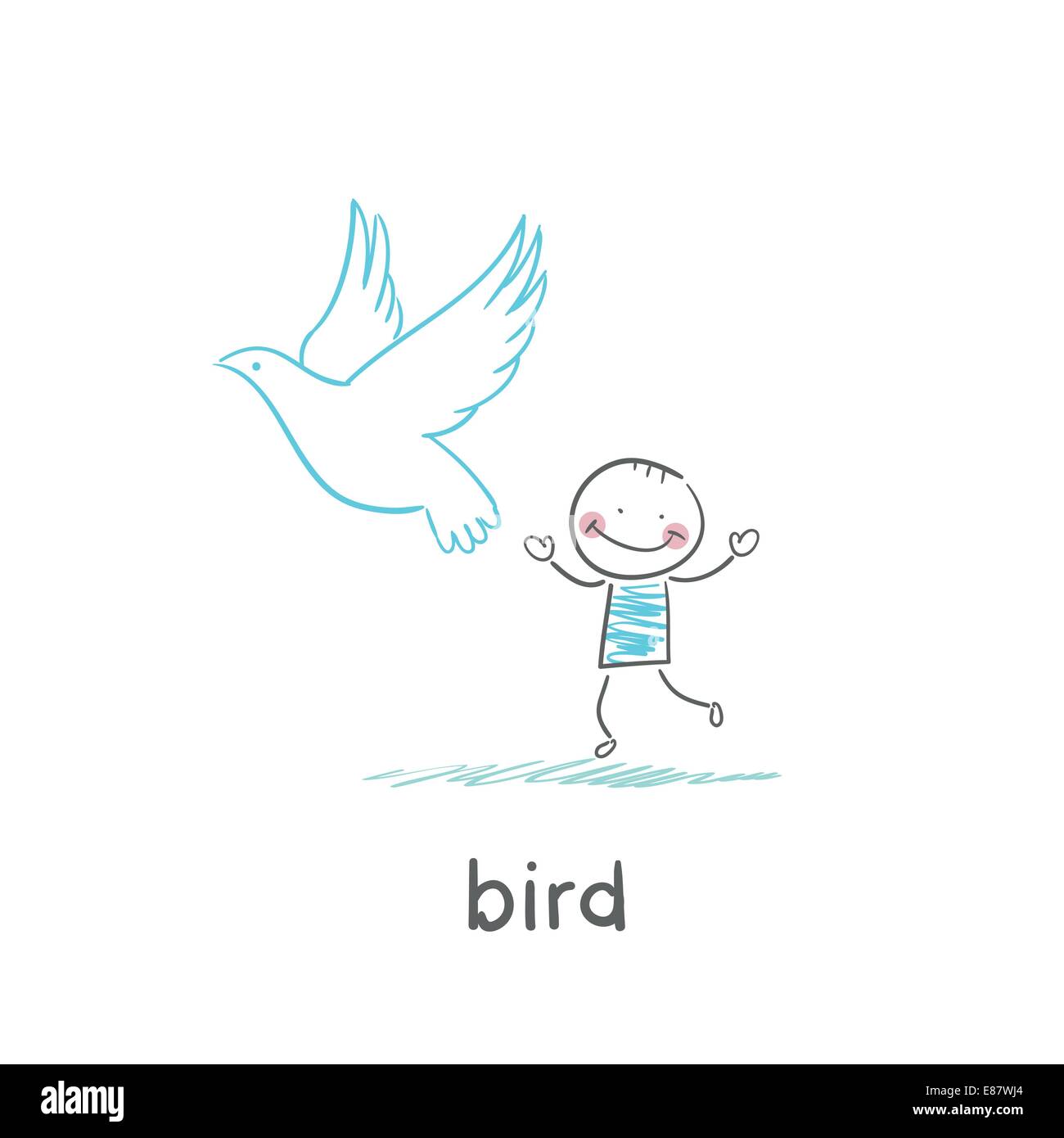 Man and eagle Stock Vector Images - Alamy