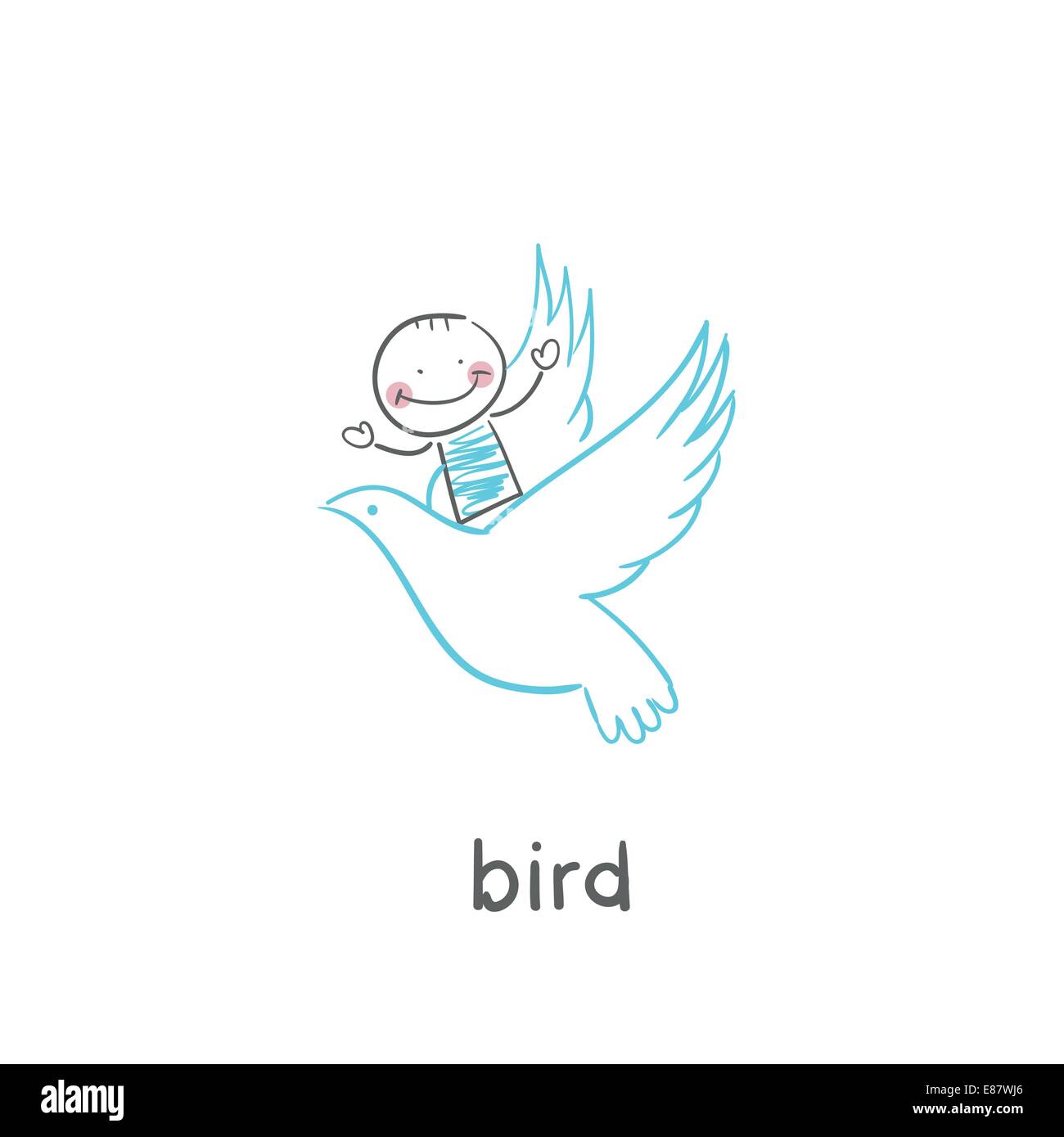 Bird and man Stock Vector Image & Art - Alamy