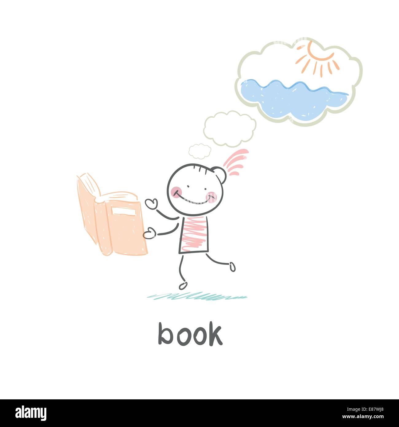 Man writing book Stock Vector Images - Alamy