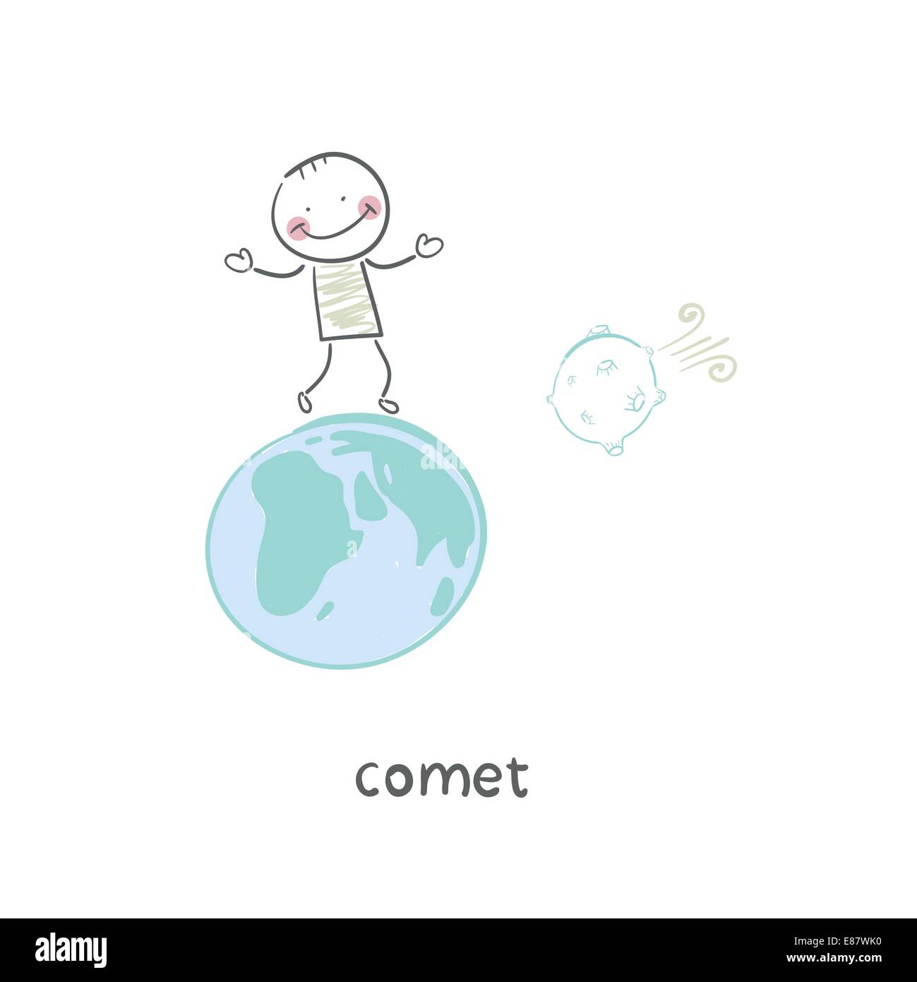 Green comet Stock Vector Images - Alamy