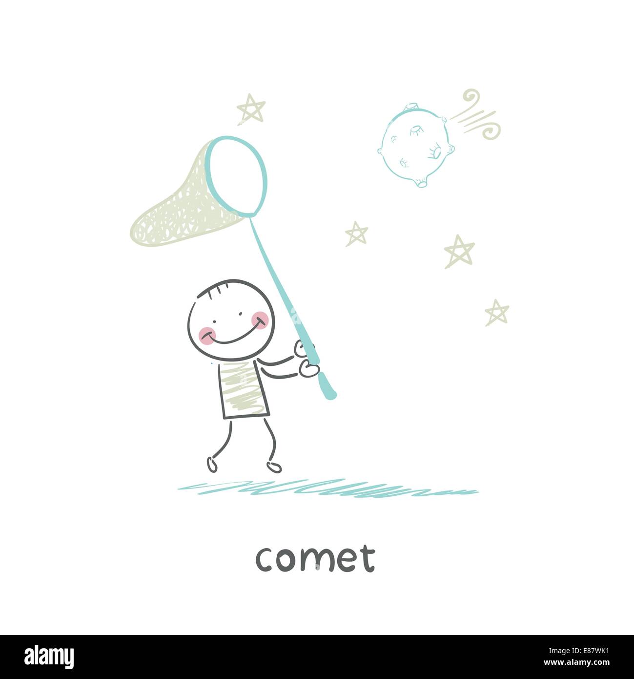 Comet sky city Stock Vector Images - Alamy