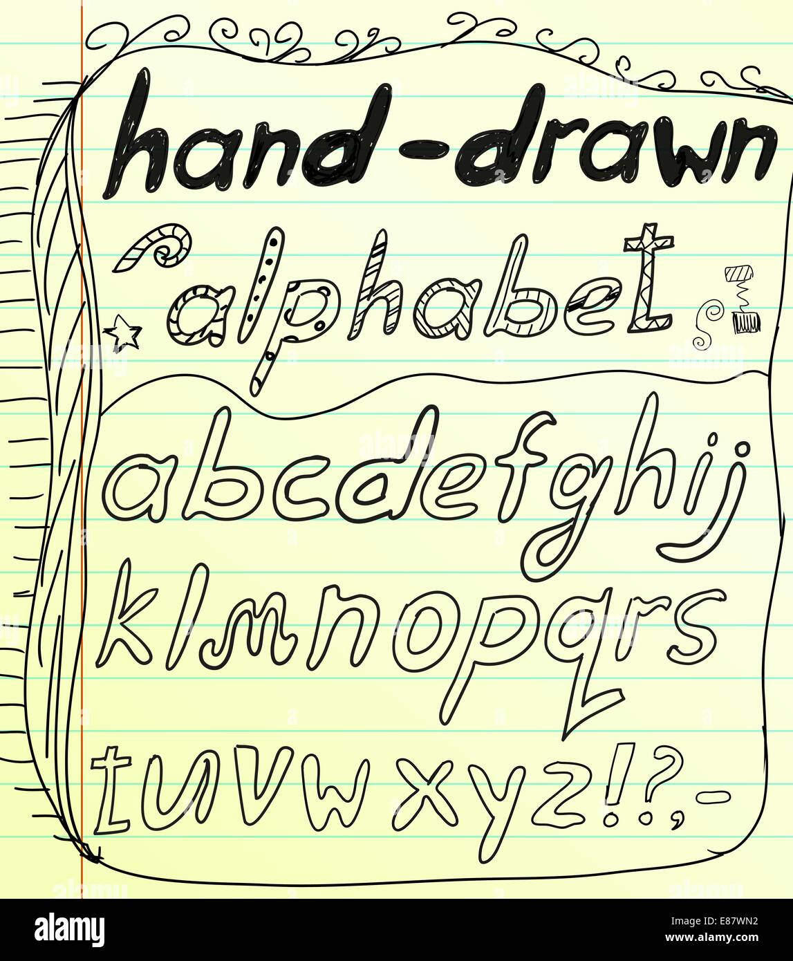 Hand draw school doodles Stock Vector Images - Alamy