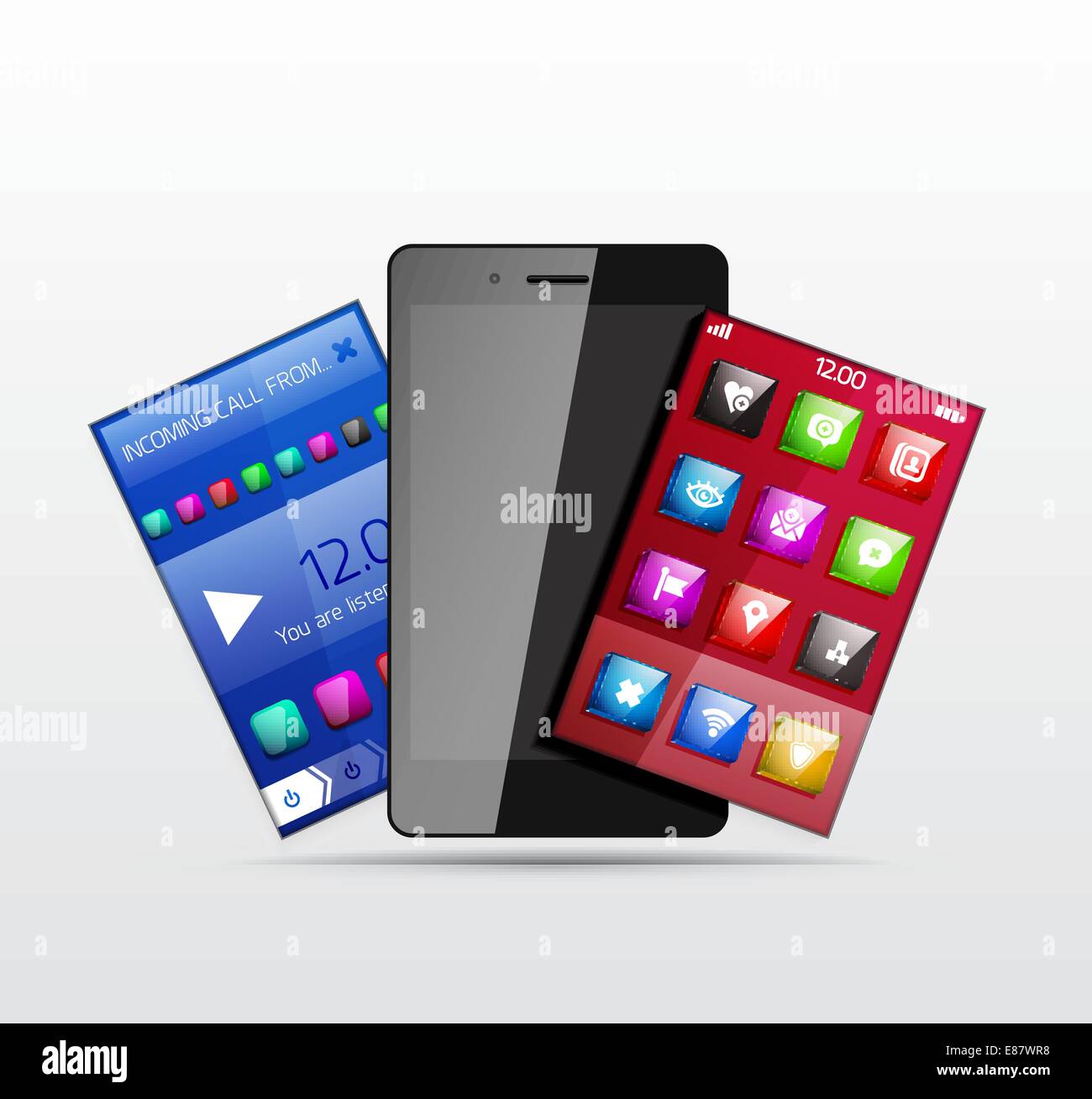 Mobile phone applications vector concept Stock Vector Image & Art - Alamy