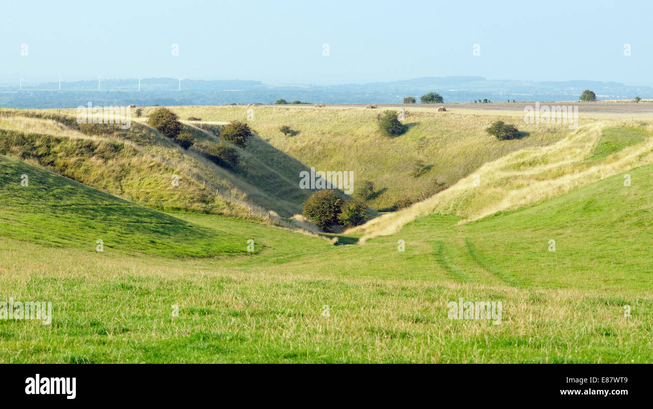 Valley above Bishopstone, The Ridgeway Shrivenham Wind Turbines in the ...