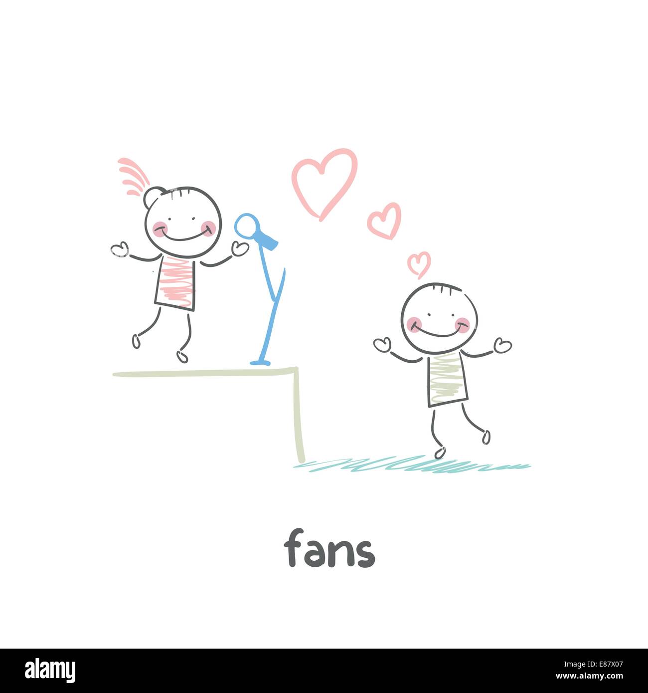 Dance fans Stock Vector Images - Alamy