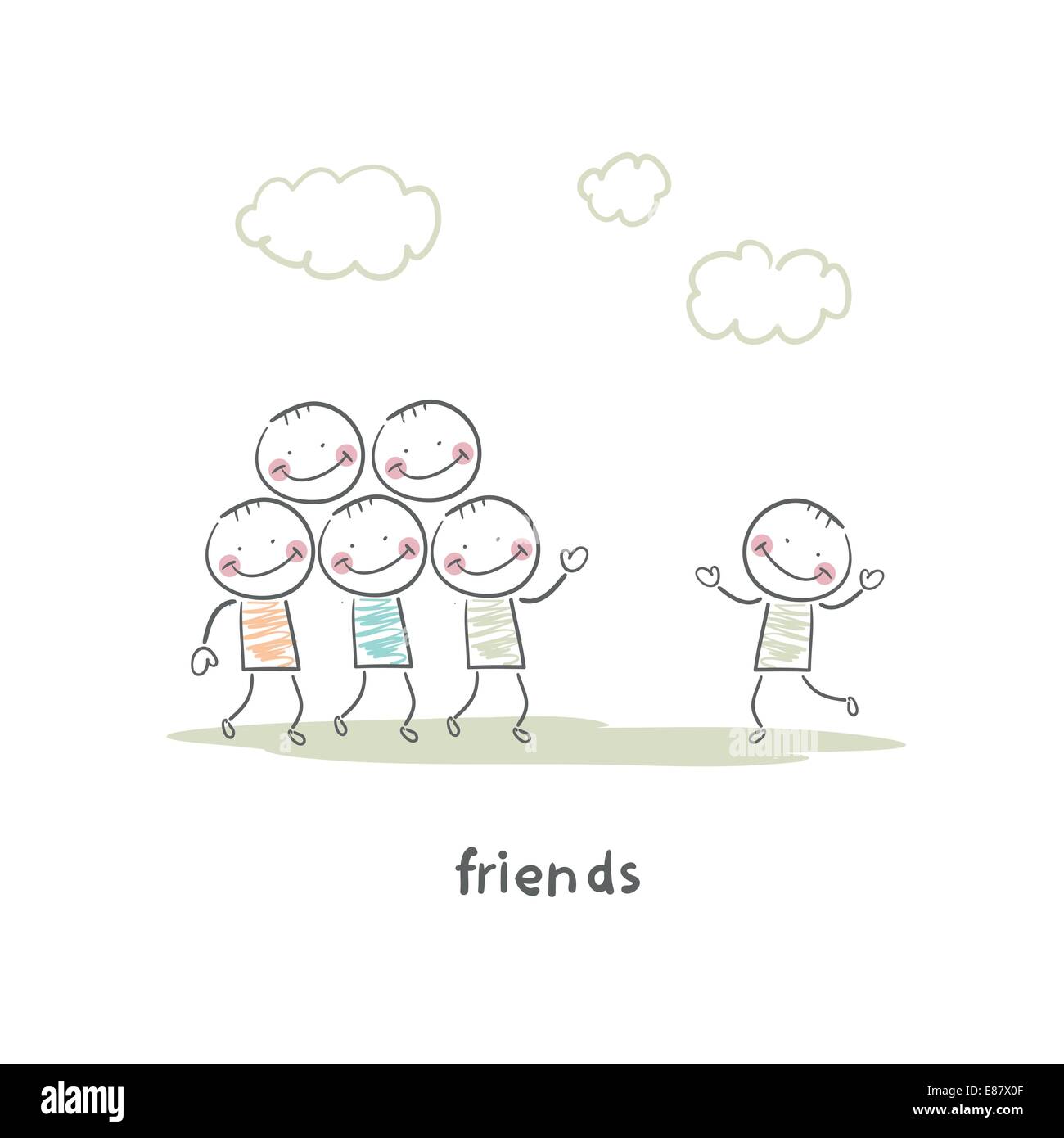 Small friends Stock Vector Images - Alamy