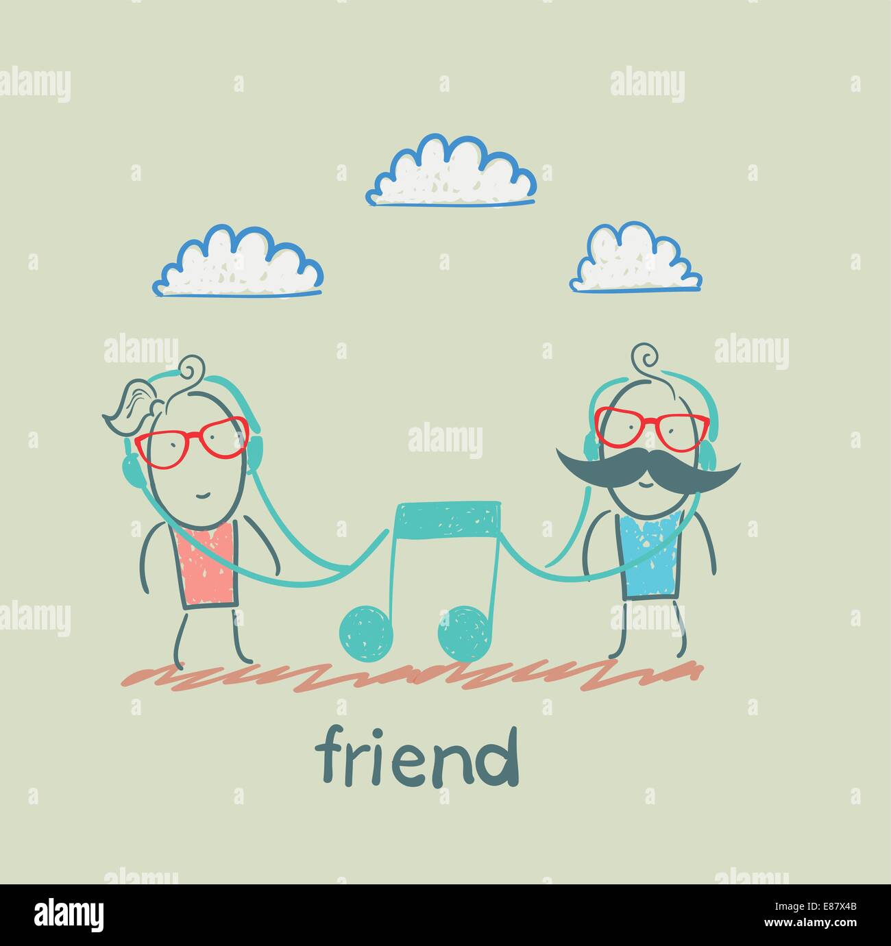 Friend listening Stock Vector Images - Alamy