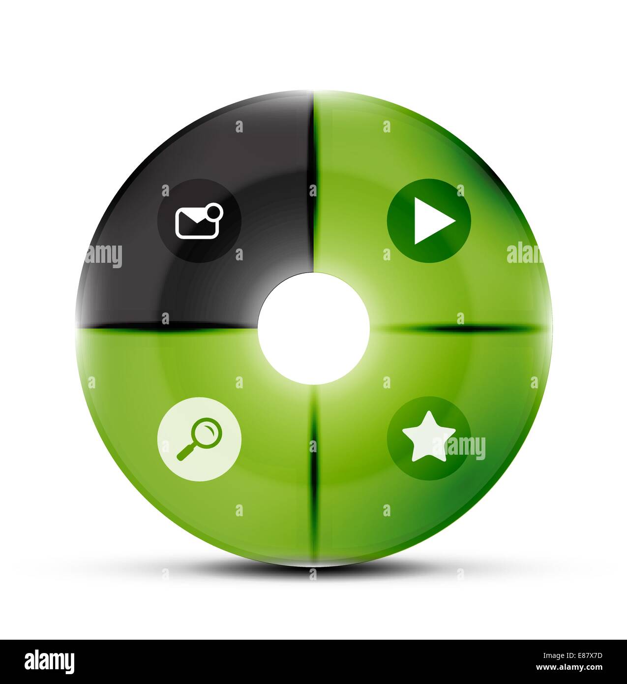 Round glass menu buttons design template Stock Vector Image & Art - Alamy