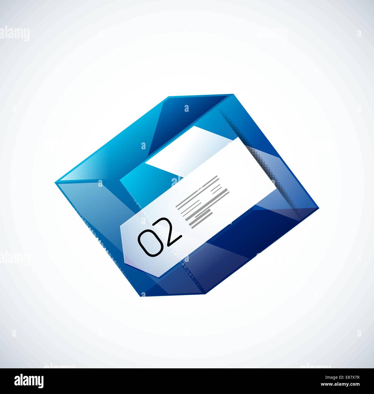 Modern 3d vector glass cube design template Stock Vector Image & Art ...