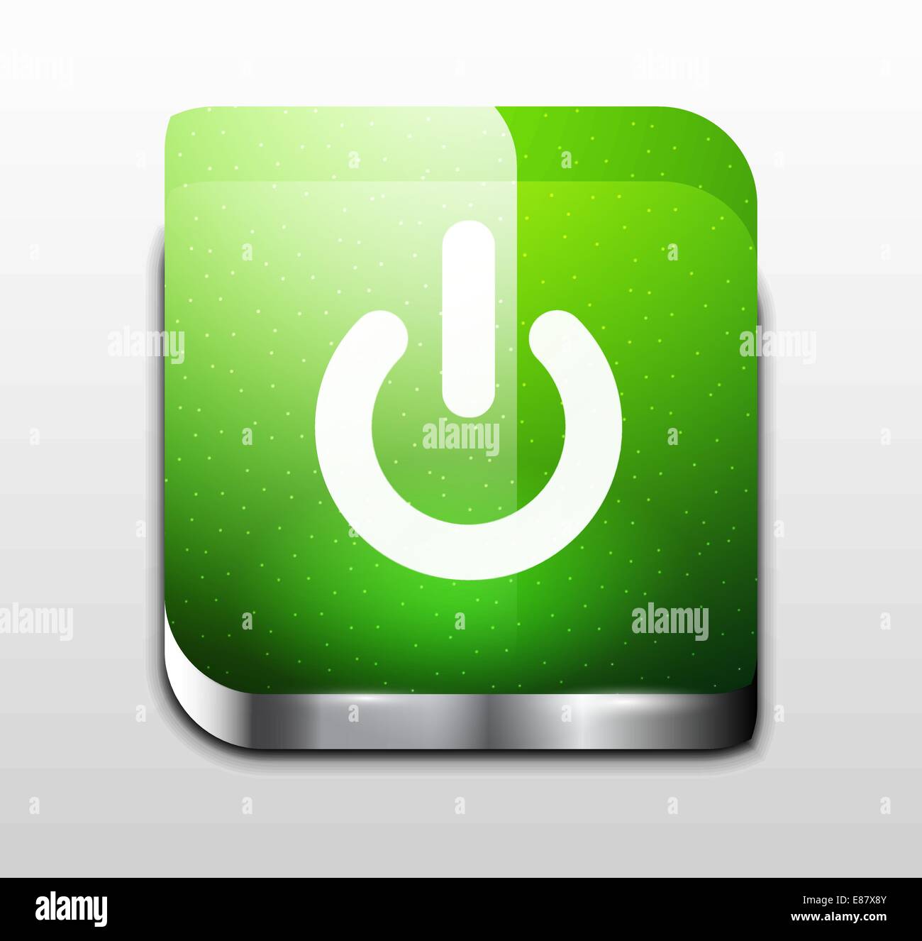 Glossy square power button Stock Vector Image & Art - Alamy