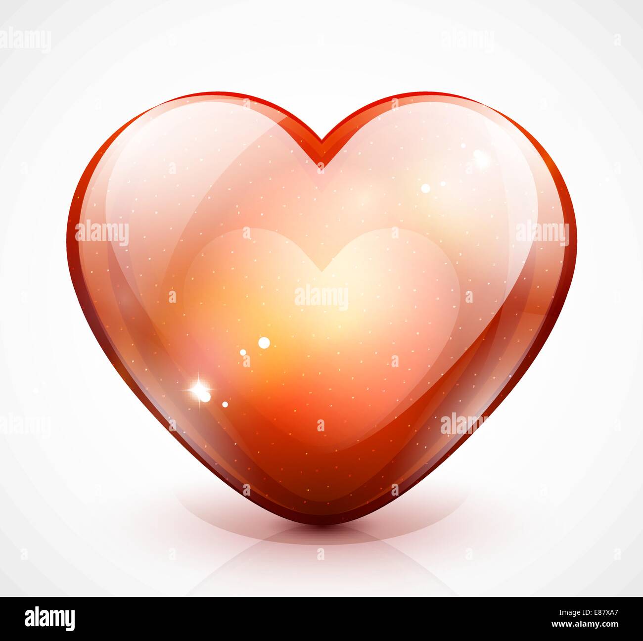 Glossy valentine heart. Vector illustration Stock Vector Image & Art ...