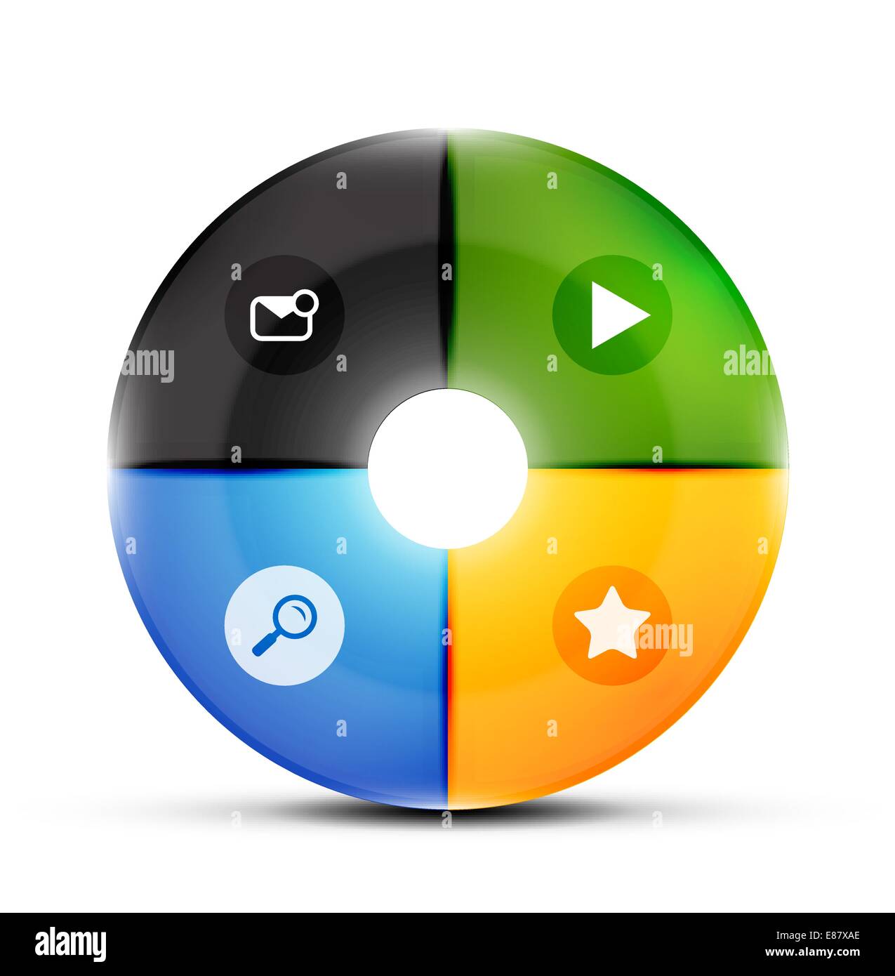 Round glass menu buttons design template Stock Vector Image & Art - Alamy