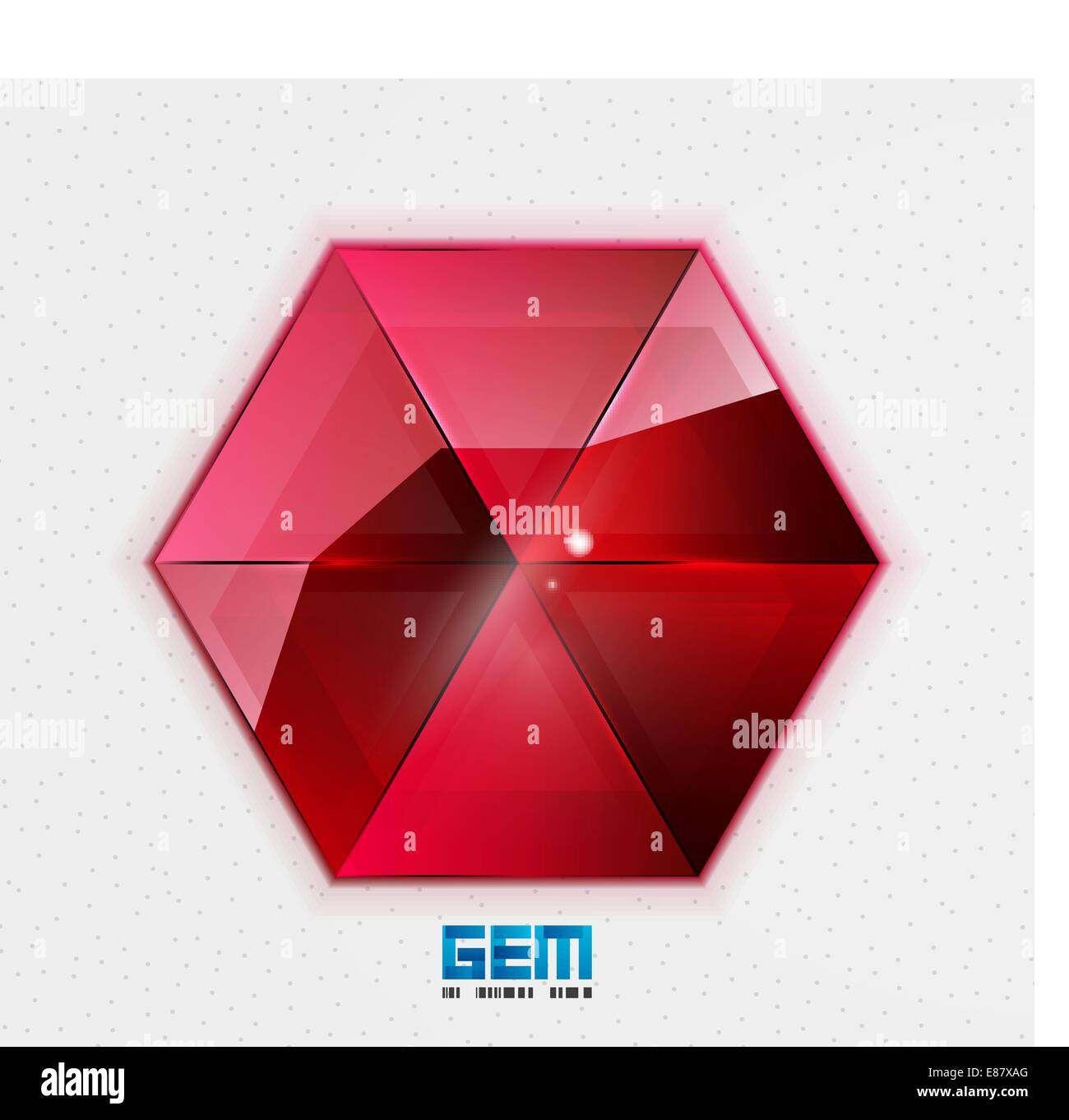 Red gem design template Stock Vector Image & Art - Alamy
