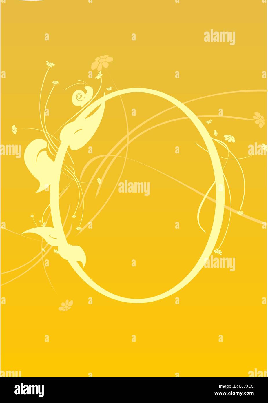 Vector illustraition of funky Abstract floral border Stock Vector Image ...