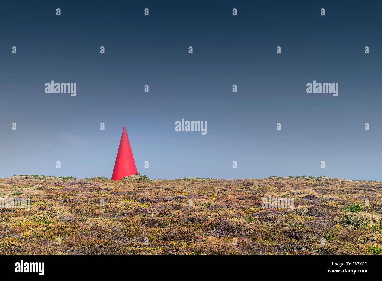 A navigation marker at Gwennap Head in Cornwall Stock Photo - Alamy