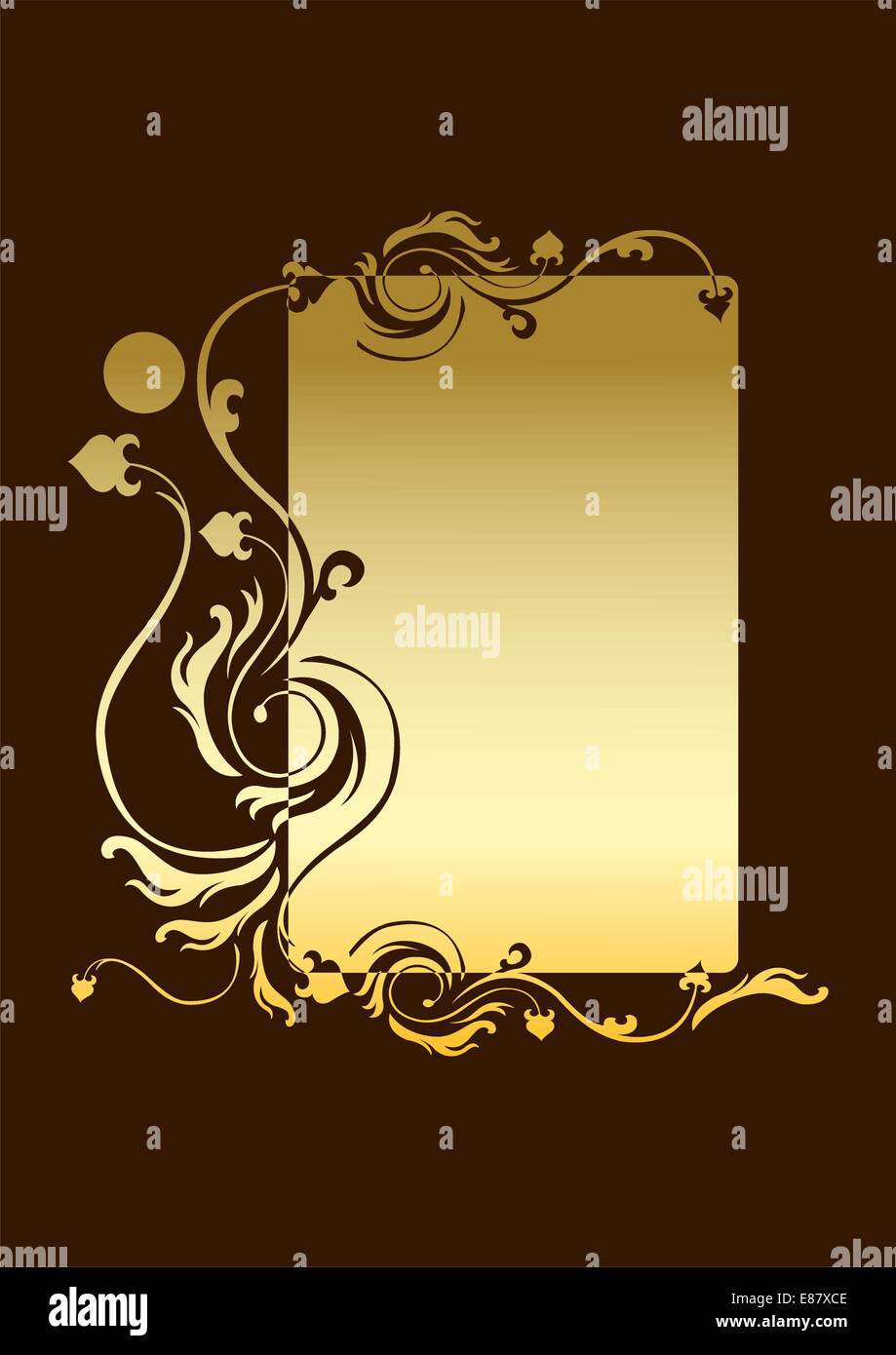 Vector illustraition of funky Abstract floral border Stock Vector Image ...