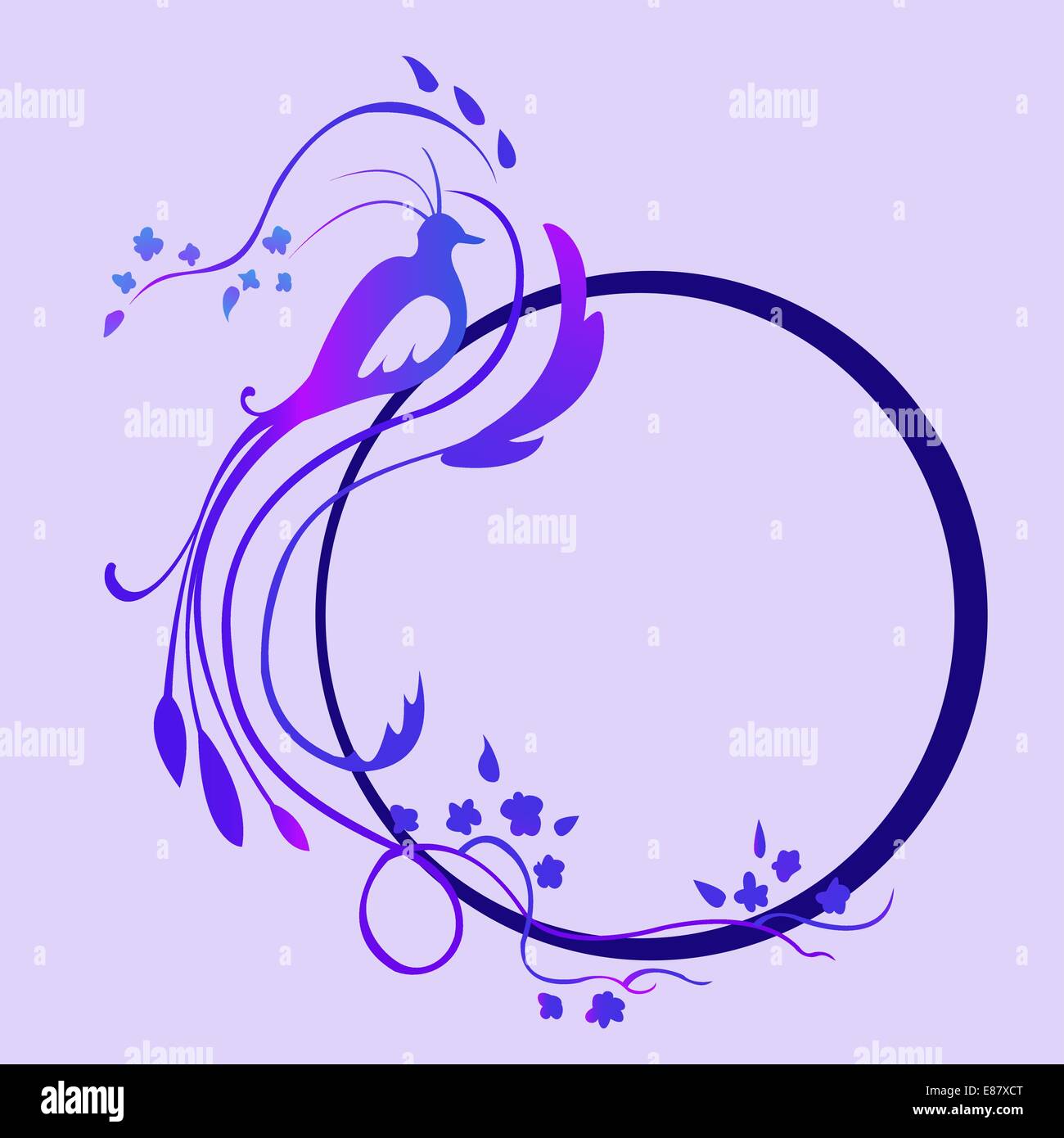 Vector illustraition of funky Abstract floral border Stock Vector Image ...