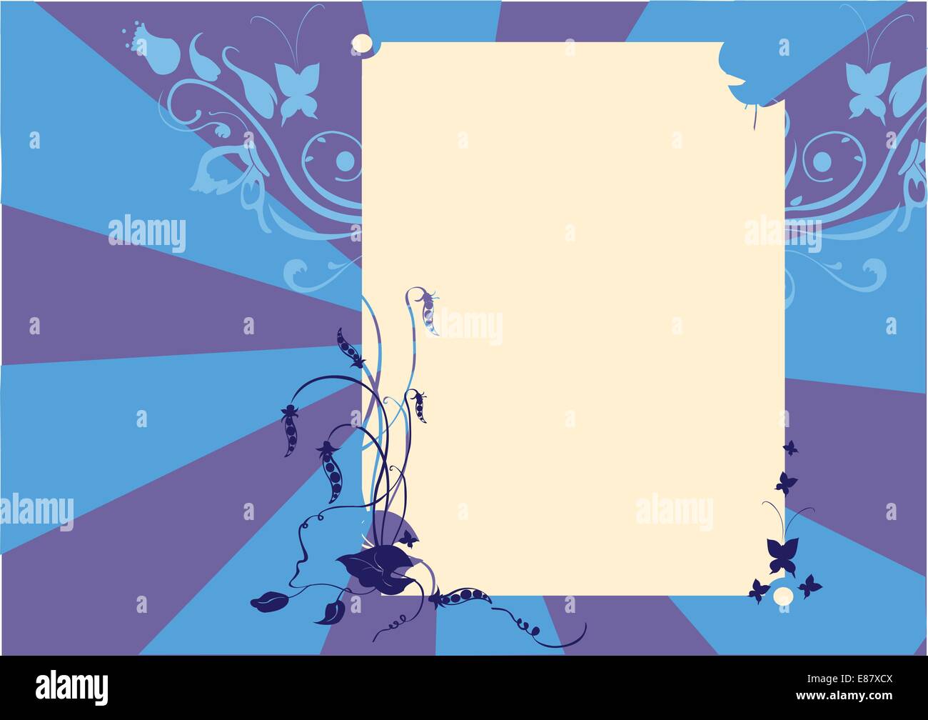 Vector illustraition of funky Abstract floral border Stock Vector Image ...