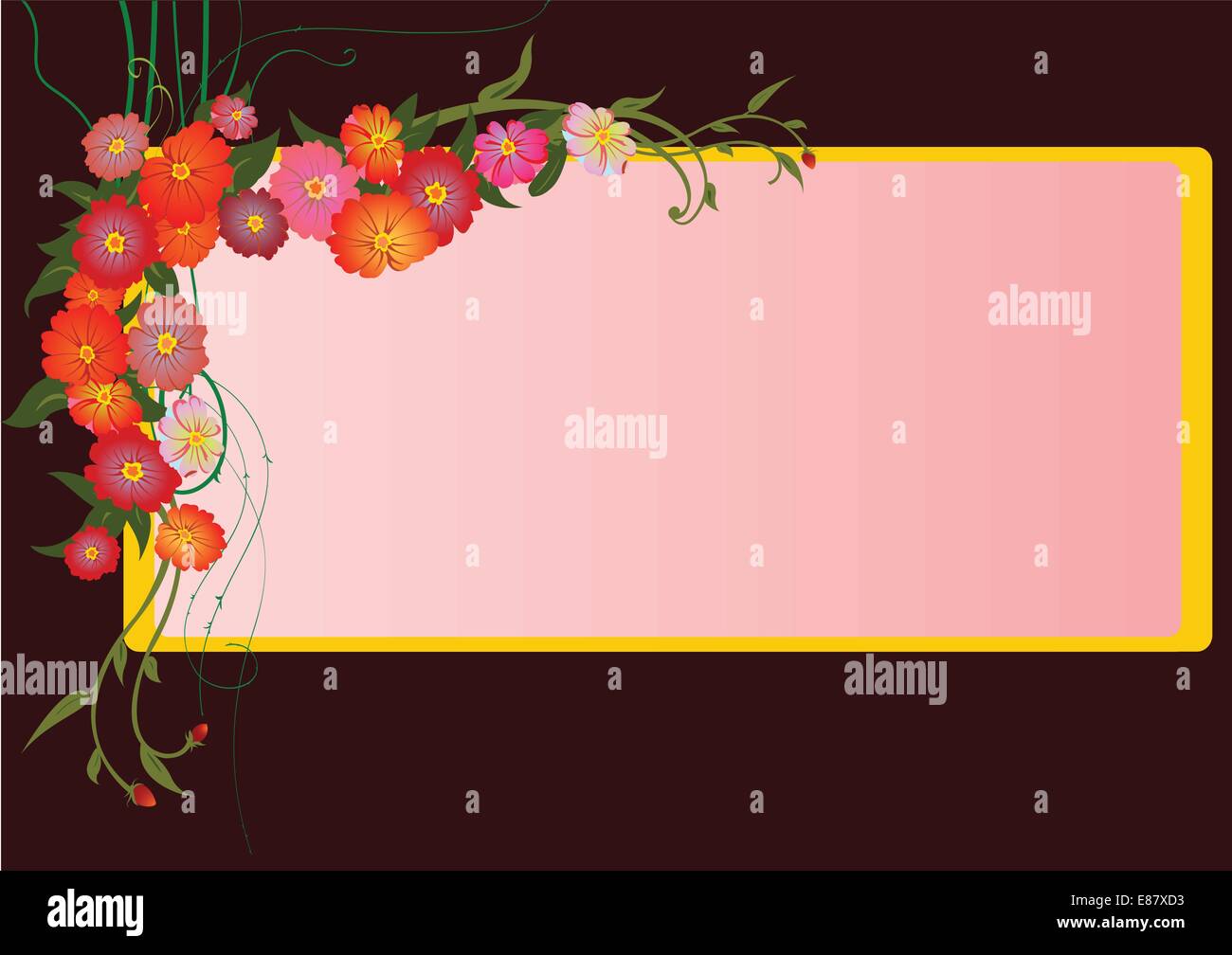 Vector illustraition of elegant Abstract floral frame Stock Vector ...