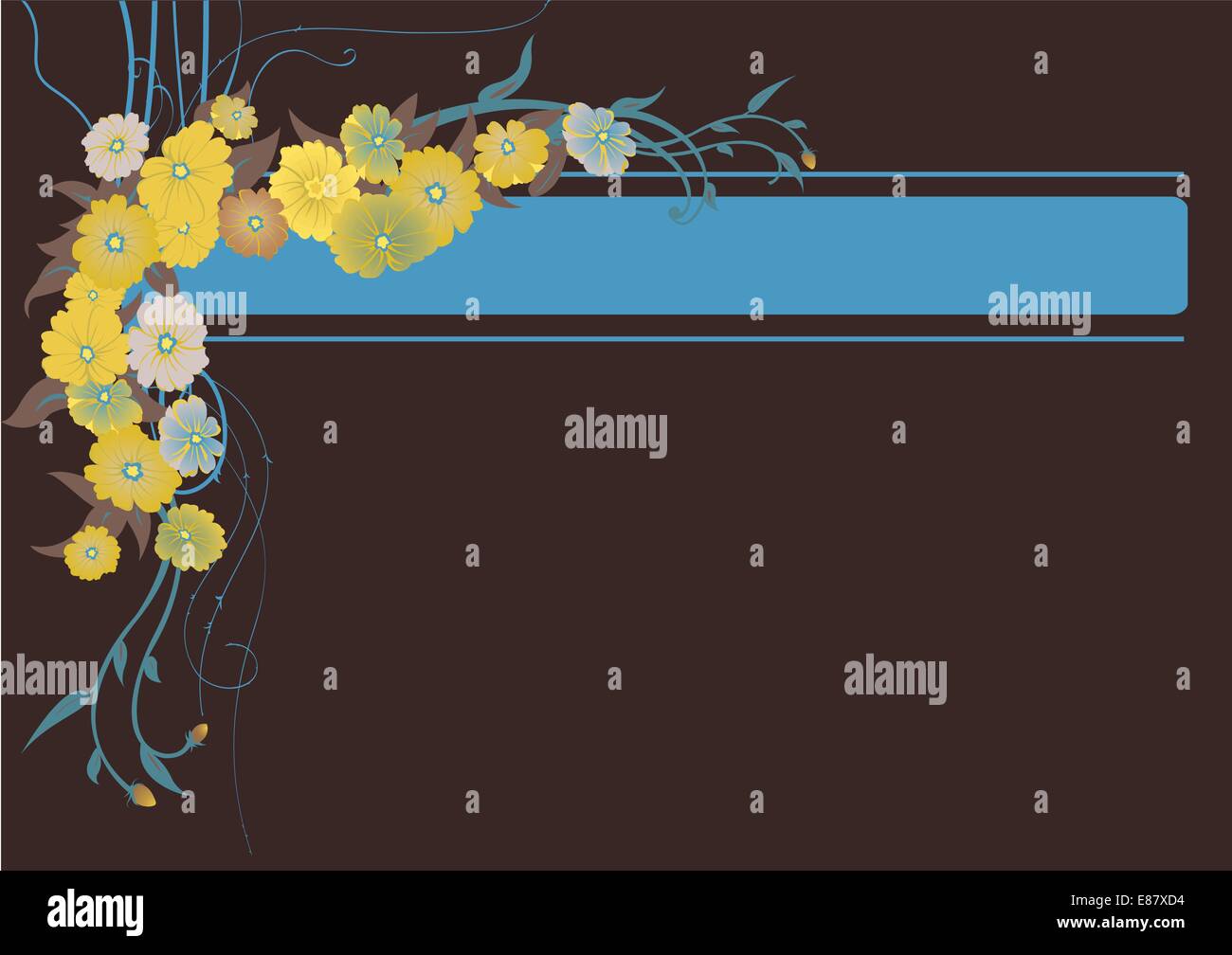 Vector illustraition of elegant Abstract floral frame Stock Vector ...