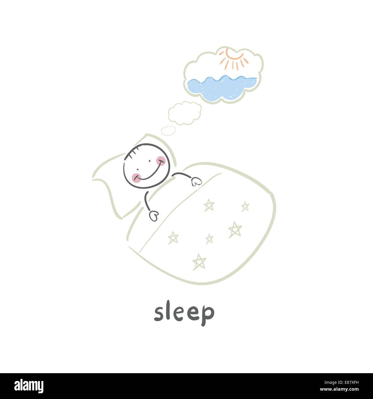 Girl sleep black Stock Vector Images - Alamy