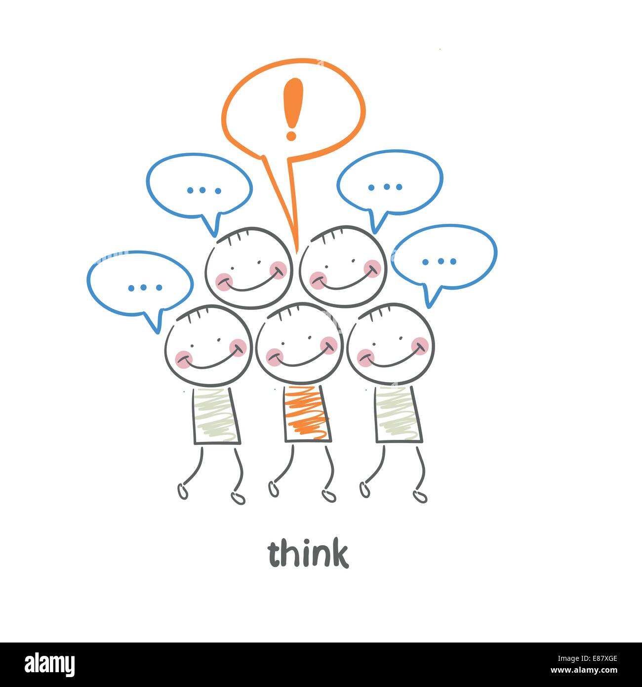 Think thoughts shape Stock Vector Images - Alamy