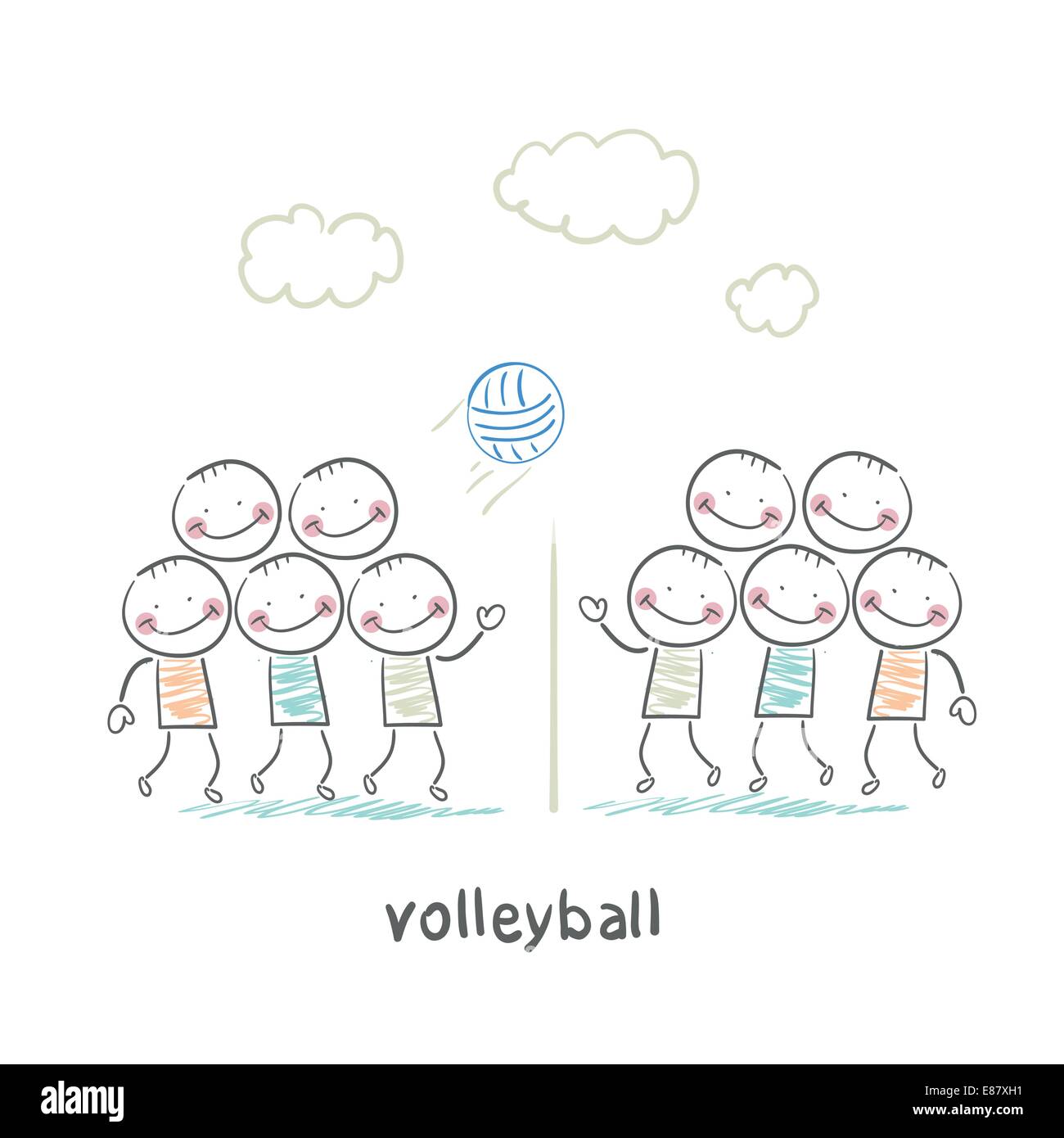 School volleyball game Stock Vector Images - Alamy