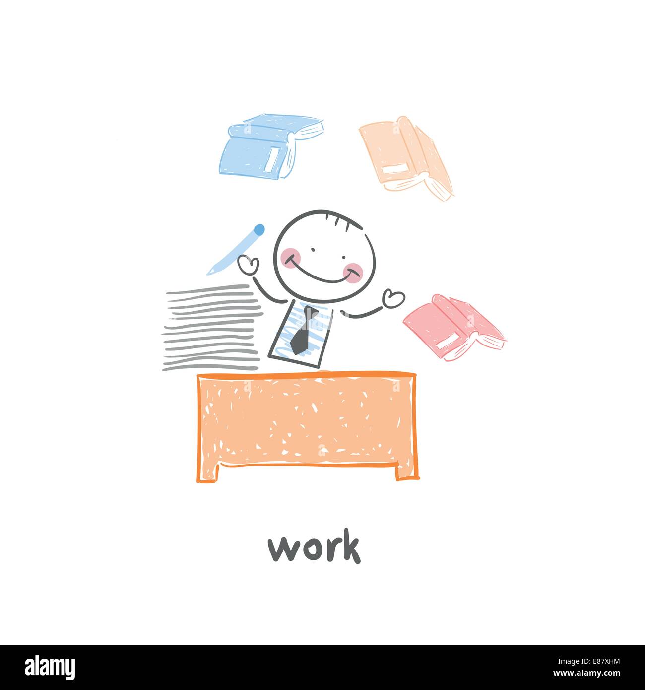 Man and Work Stock Vector Image & Art - Alamy