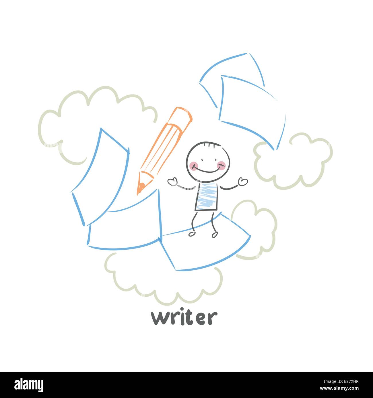 Woman writer painting Stock Vector Images - Alamy