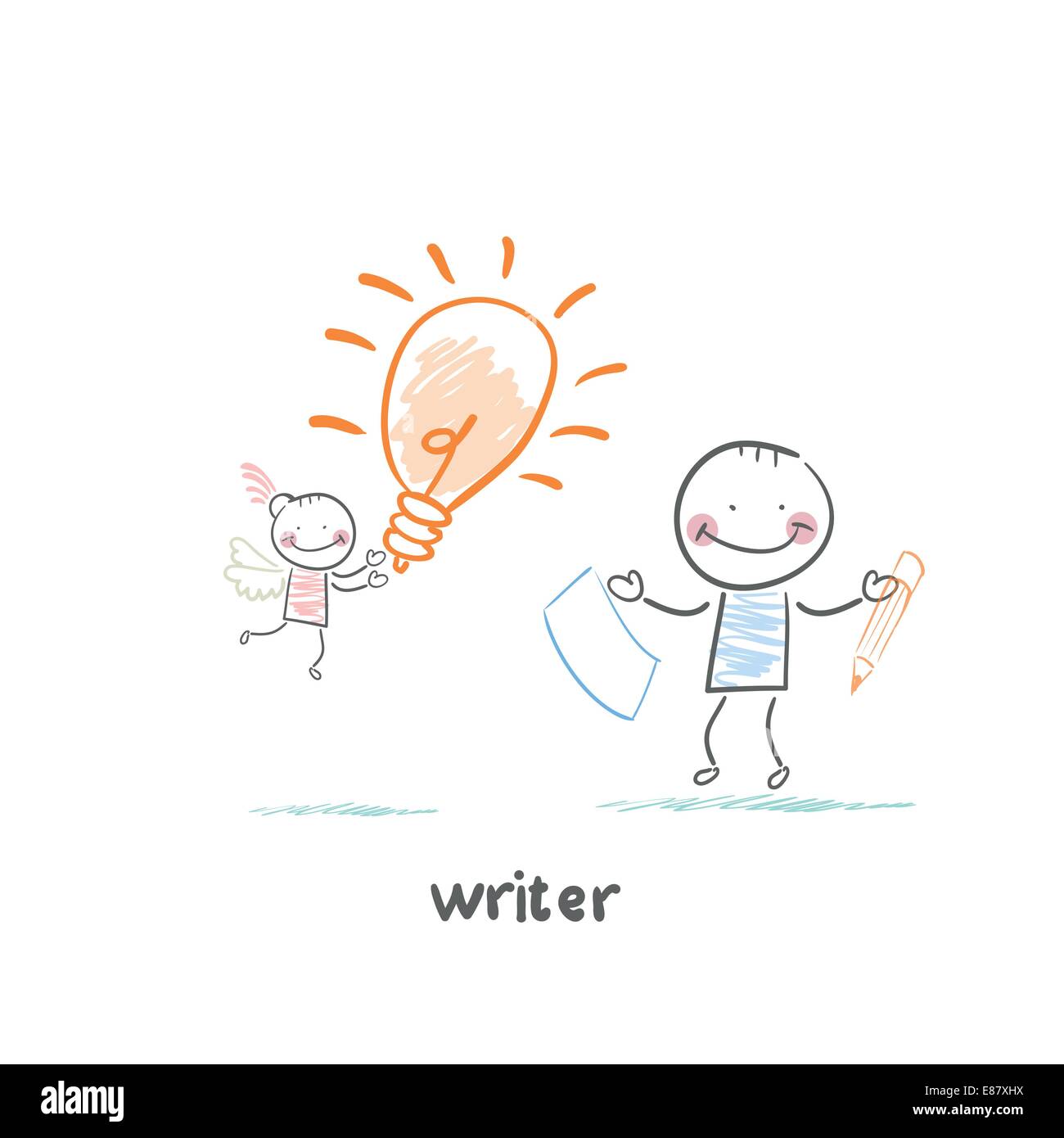 Girl writer Stock Vector Images - Alamy