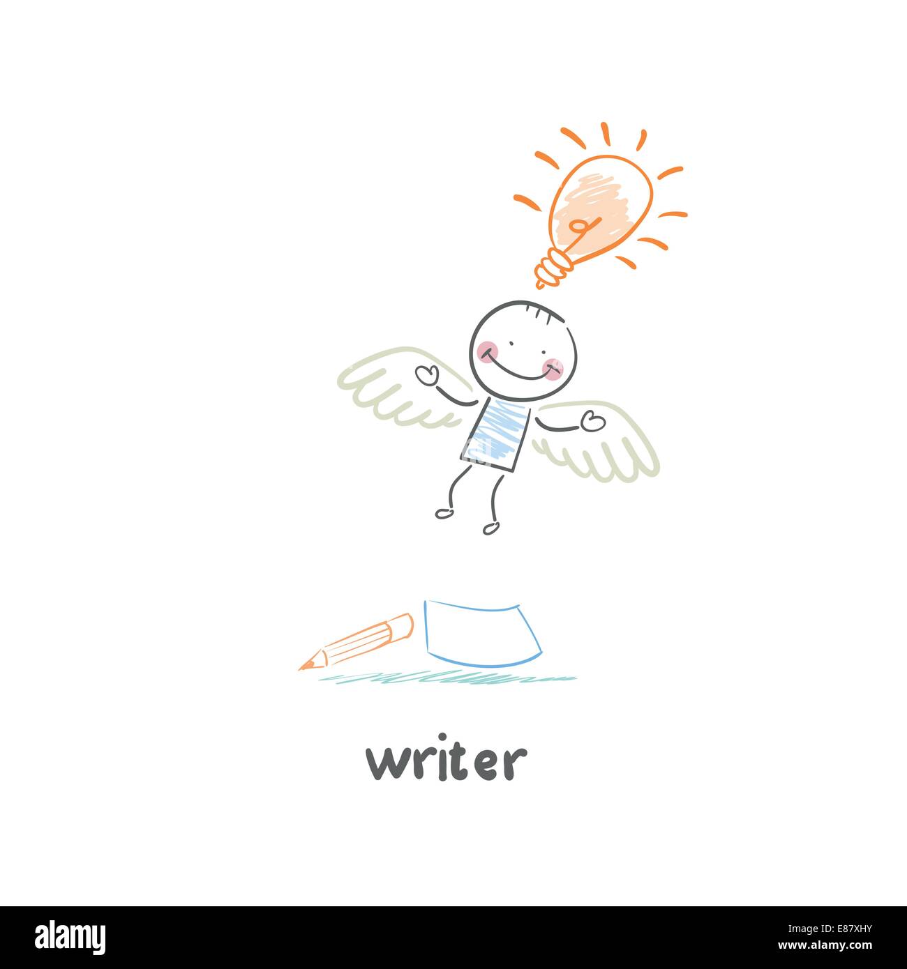 Girl writer Stock Vector Images - Alamy